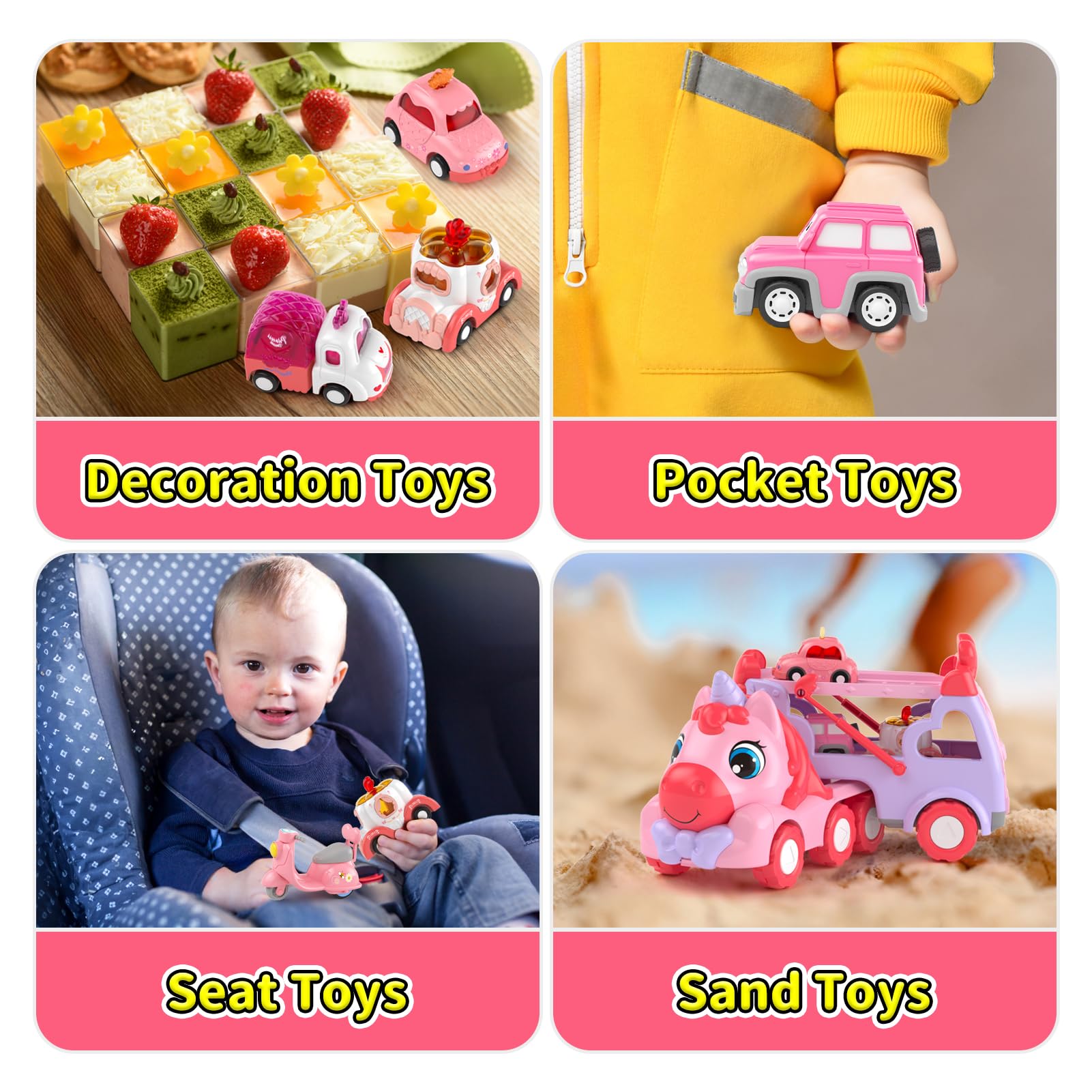 7 in 1 Carrier Truck Cars for Toddlers Girl Toys, Unicorn Gifts for ...