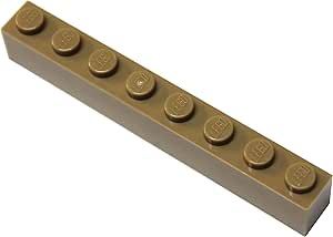 LEGO Parts and Pieces: Dark Tan (Sand Yellow) 1x8 Brick x50 : Amazon.co ...