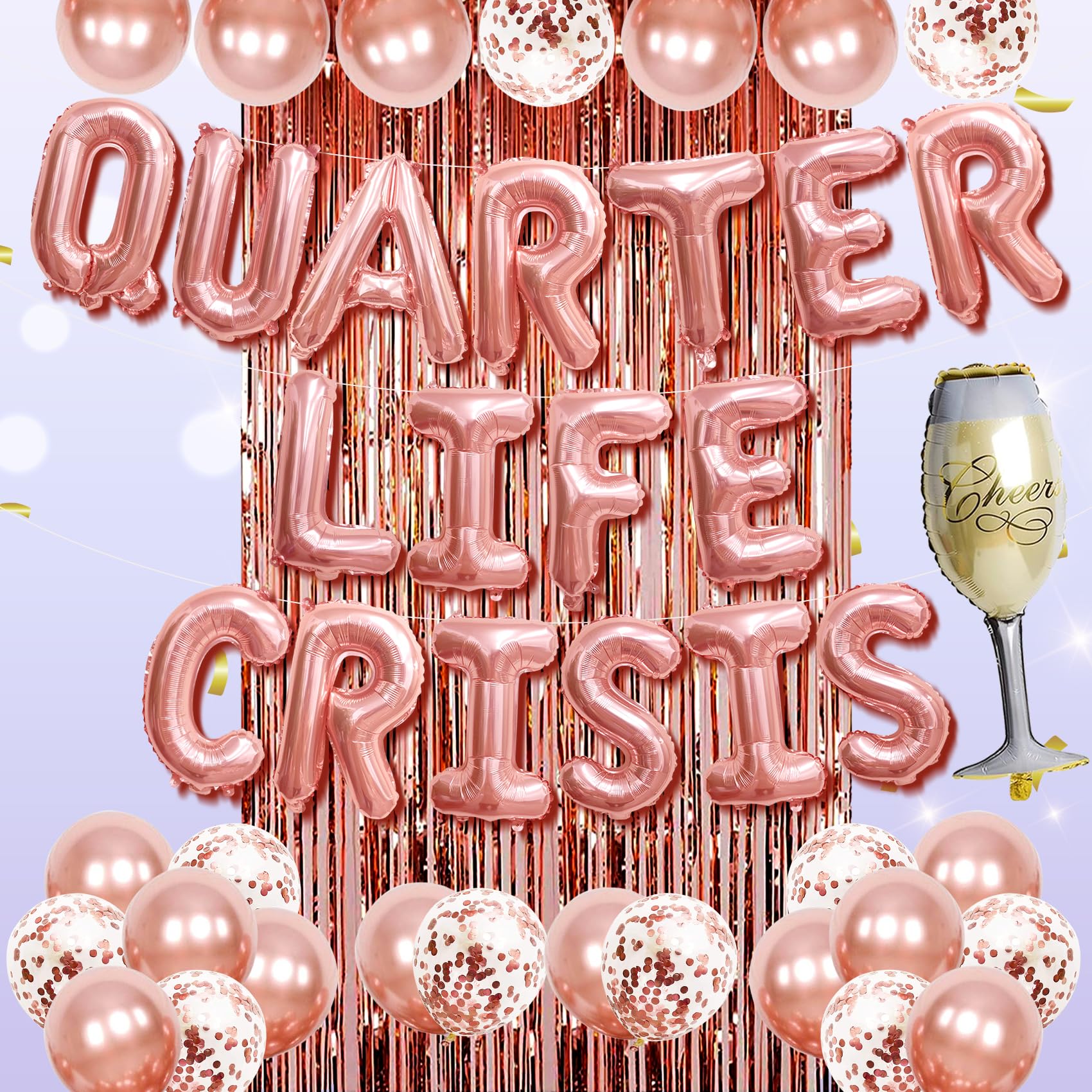 Amazon.com: Quarter Life Crisis Birthday Decorations 25th Birthday ...