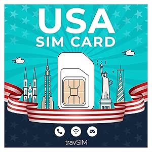 travSIM Prepaid USA SIM Card | 40GB Mobile Data with 4G/5G Speed. Unlimited Calls and Texts in ...