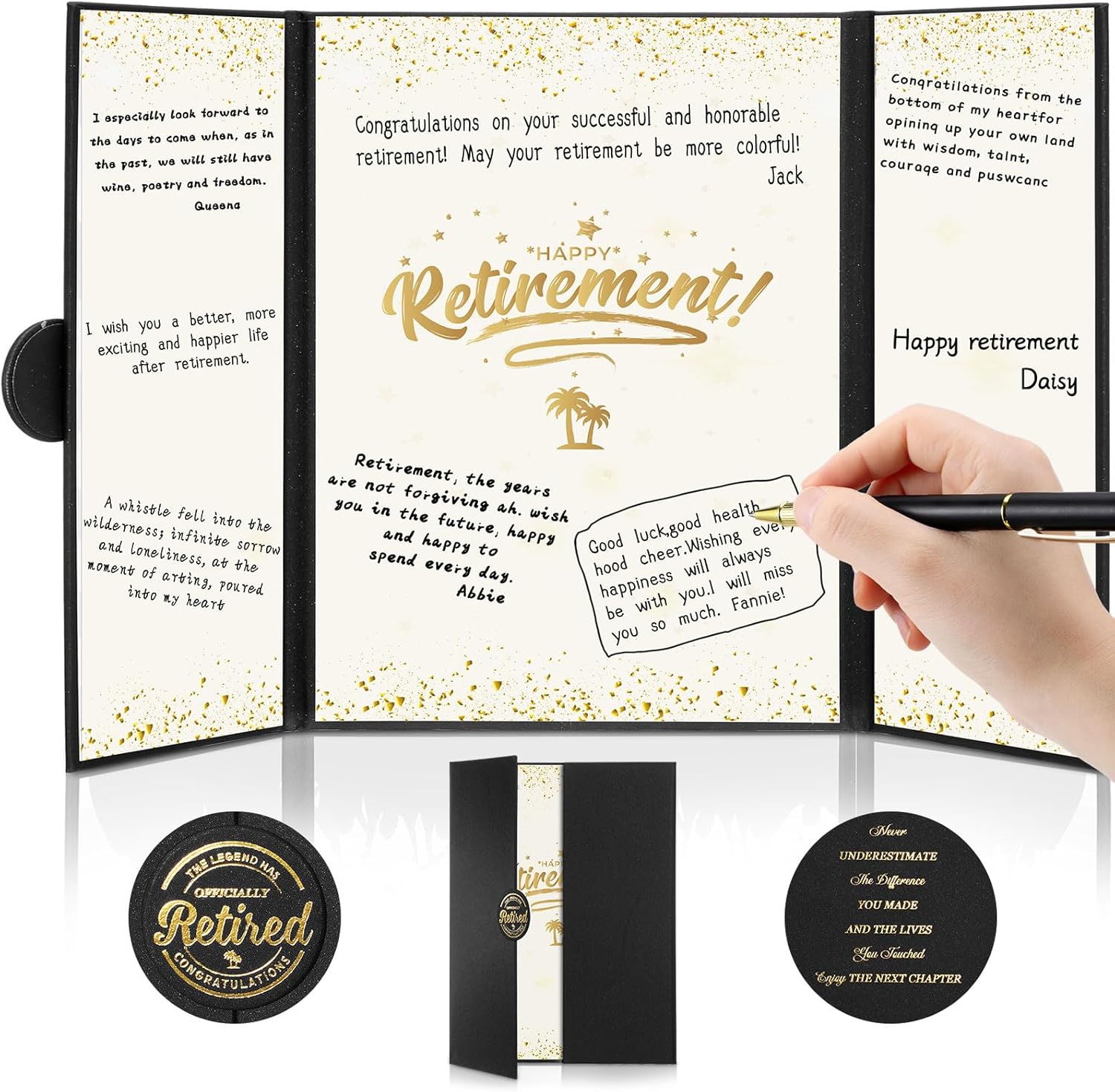 Amazon.com: Skyygemm Happy Retirement Farewell Guest Book Retirement ...