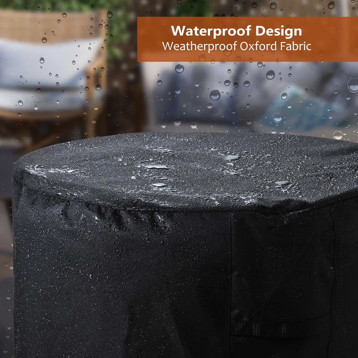 24 Inch Round Fire Pit Cover Waterproof Outdoor Gas Fire Pit 24 Inch ...