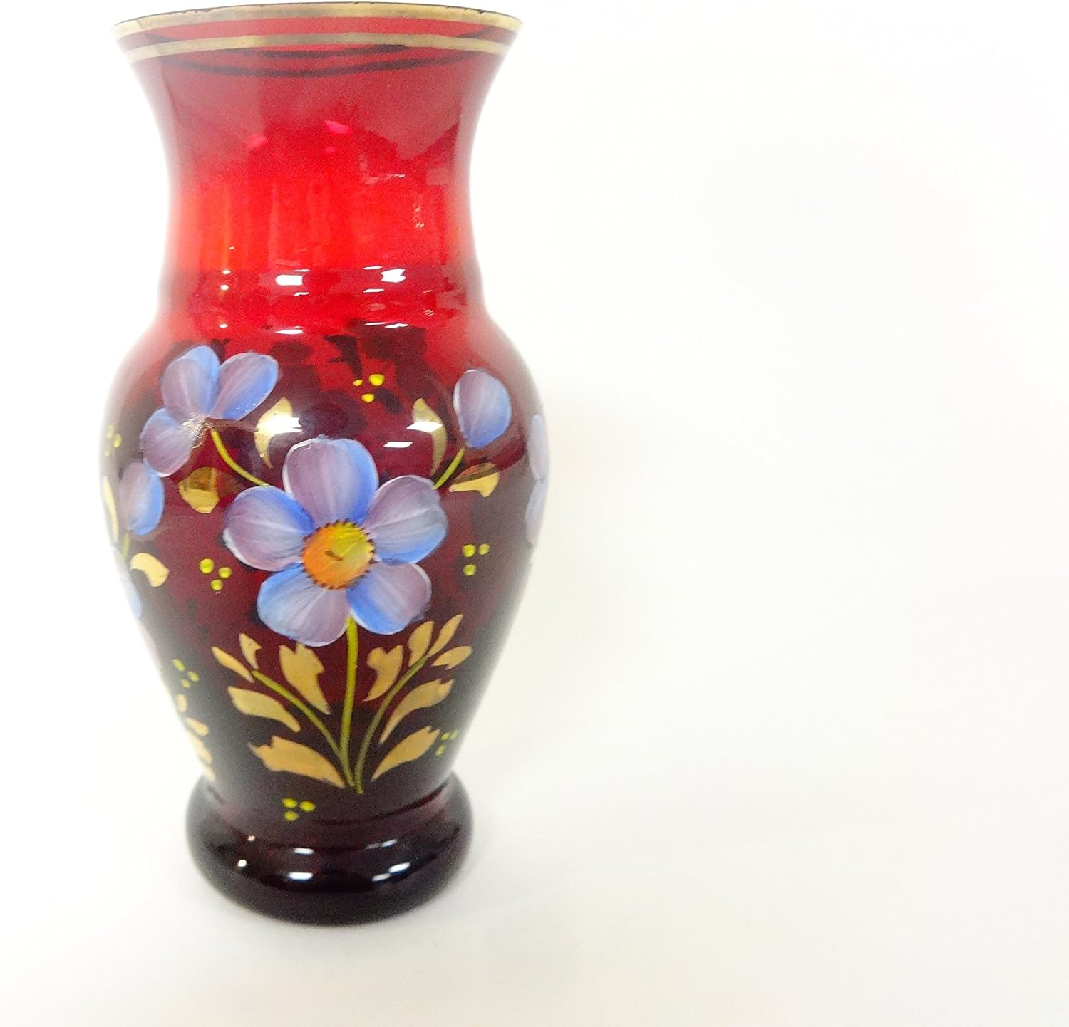 Amazon.com: 10% Lead Crystal Ruby Red Small Vase : Home & Kitchen