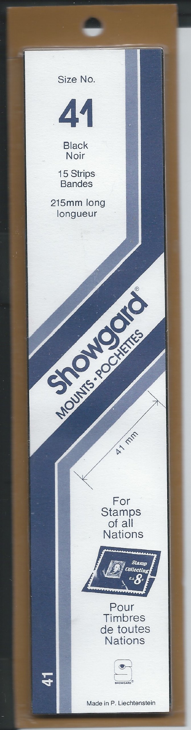 Amazon.com: Showgard Mounts, Size 41 mm. x 215 mm., 15 Black Strips ...