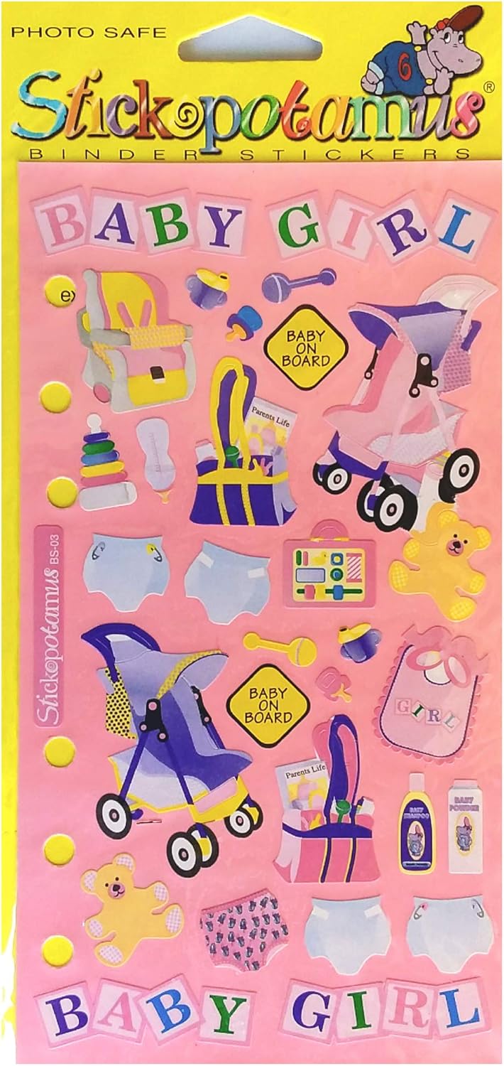 Amazon.com: Baby Girl Scrapbook Stickers (BS03)