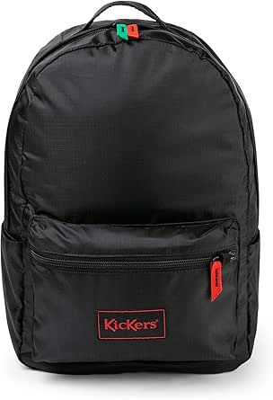 Kickers Unisex 20L Ripstop Black School Backpack With Laptop Pocket And ...