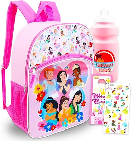 Amazon.com | Disney Princess Backpack for Girls - Bundle with 16" Snow ...