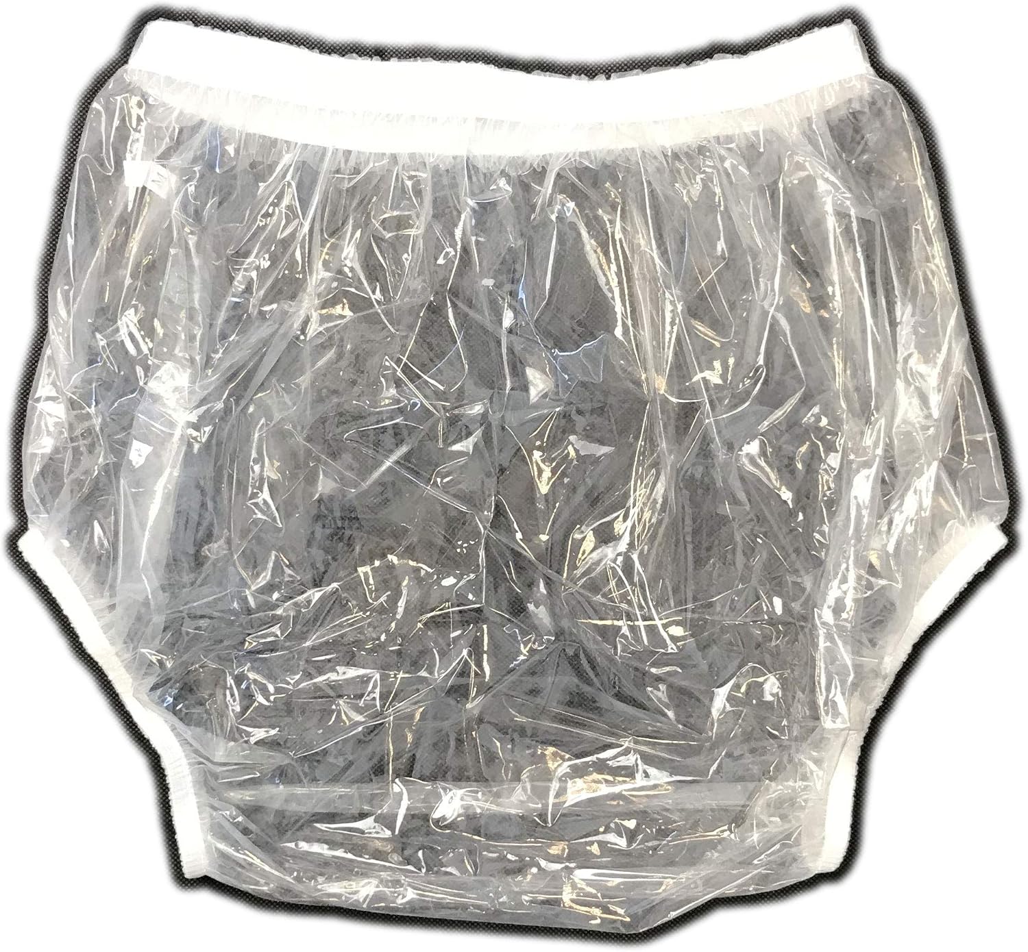 Cuddlz Clear Stretchy Plastic Pull Up Pants Size Extra Large : Amazon ...