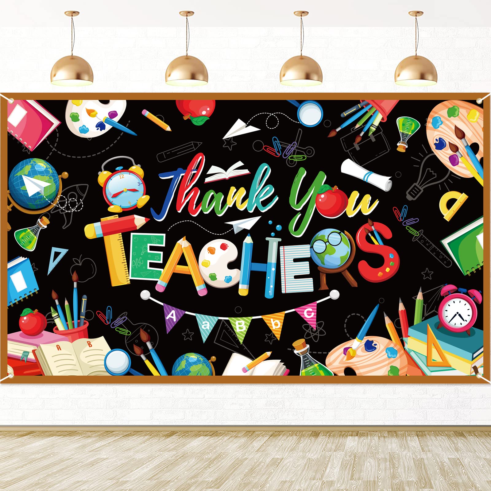 HOWAF Thank You Teachers Banner, Thank You Teachers Party Banner for ...