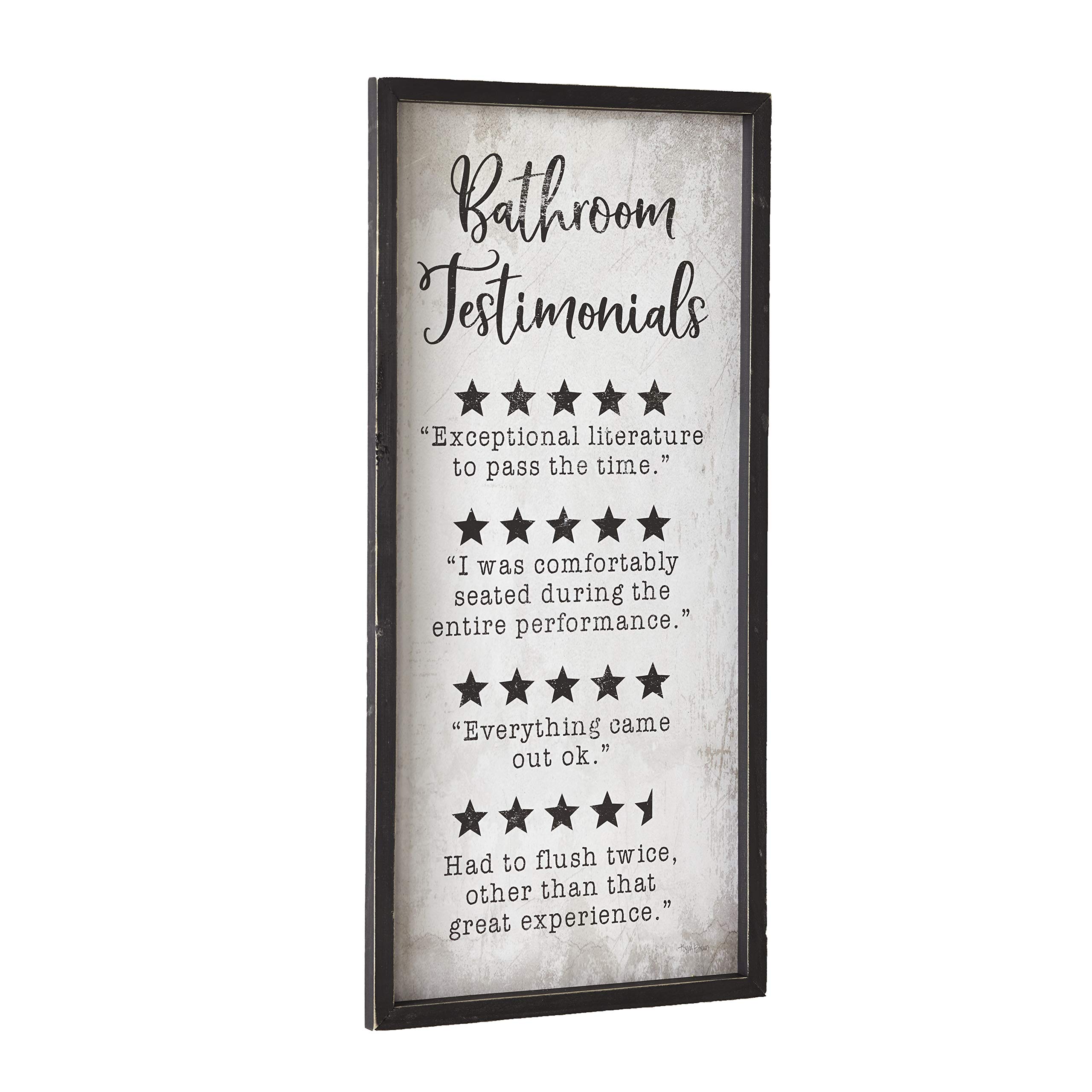 Amazon.com: The Lakeside Collection Bathroom Testamonials Wall Sign ...