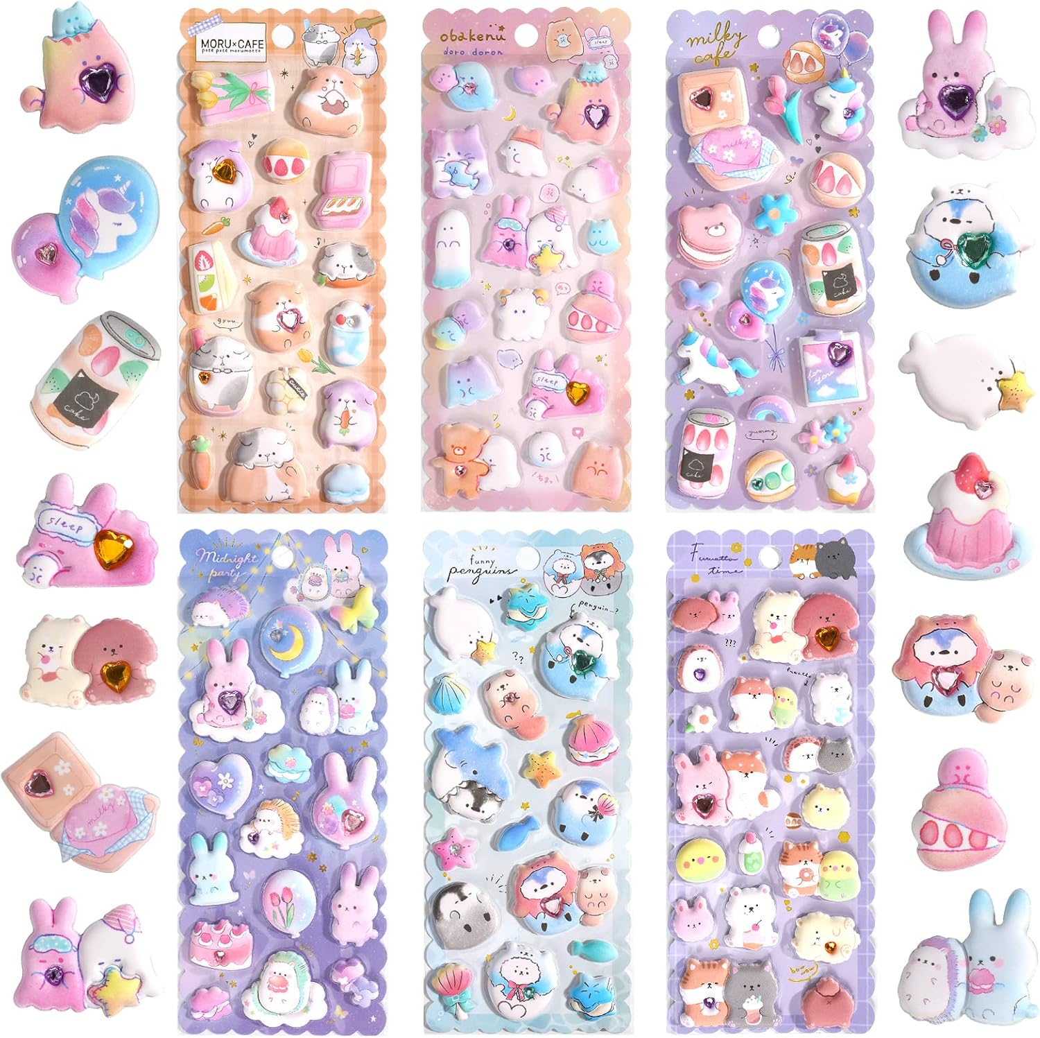 Amazon.com: SHANGRLA Thick Puffy Stickers for Kids Girls Cute Kawaii ...