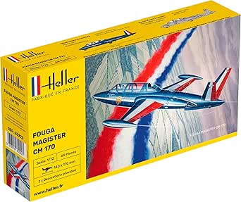 Amazon.com: Heller Fouga Magister Airplane Model Building Kit : Arts ...