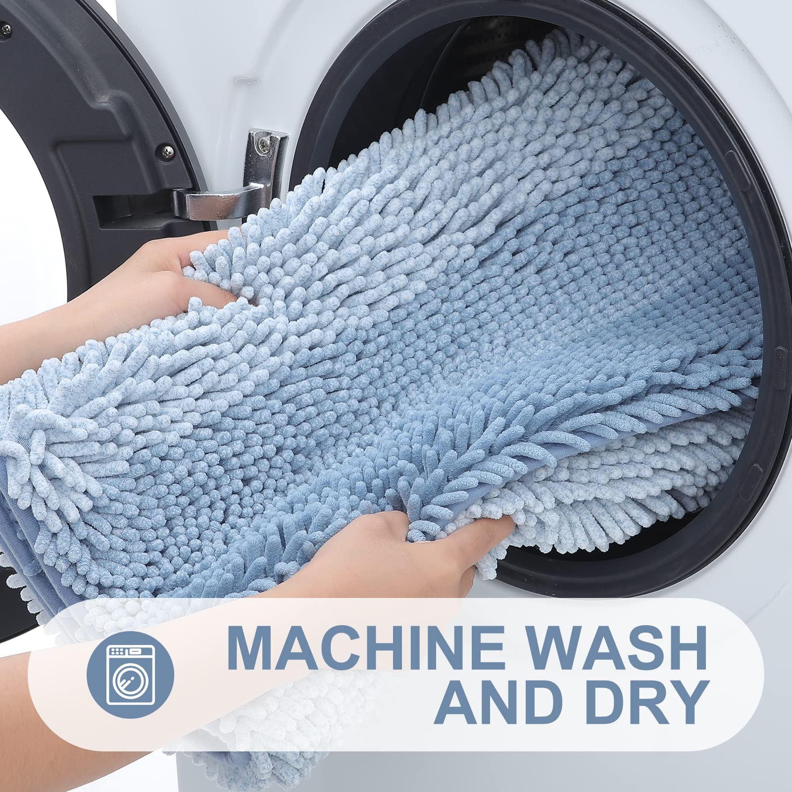 Snapklik.com : OLANLY Bathroom Rug, Extra Soft Chenille Thick Absorbent ...