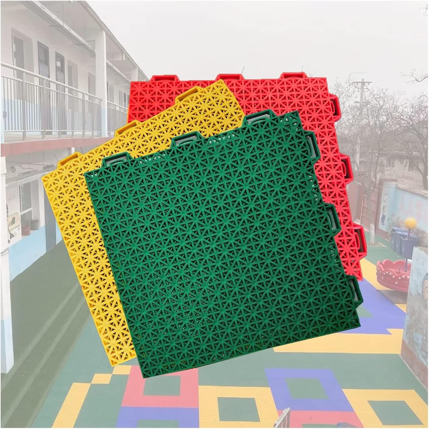 Amazon.com: VXHCS PP Square Interlocking Floor Mat Outdoor Floor Tiles ...