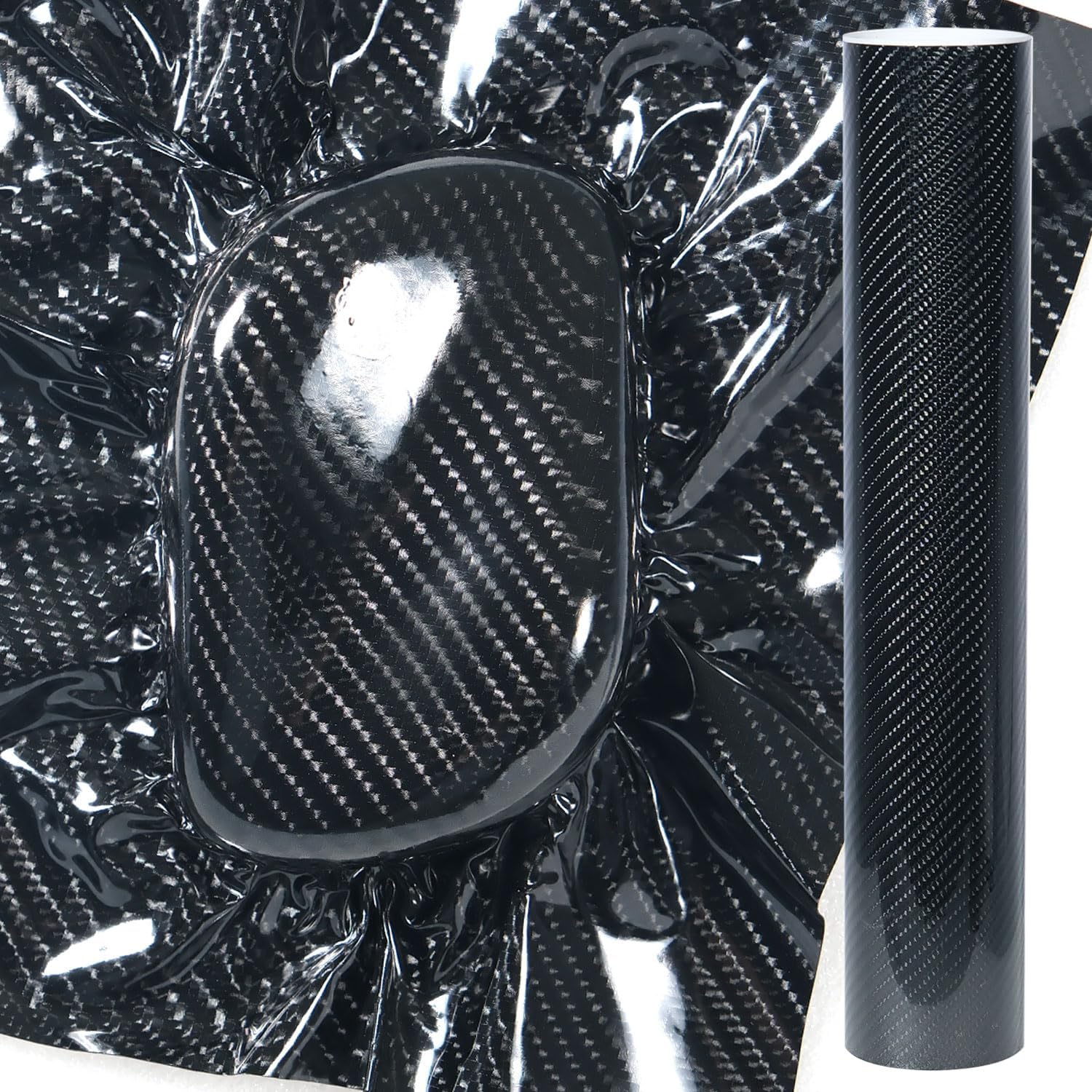 Amazon.com: OuranioToxo 6D Carbon Fiber Vinyl Wrap, Gloss Carbon Fiber ...