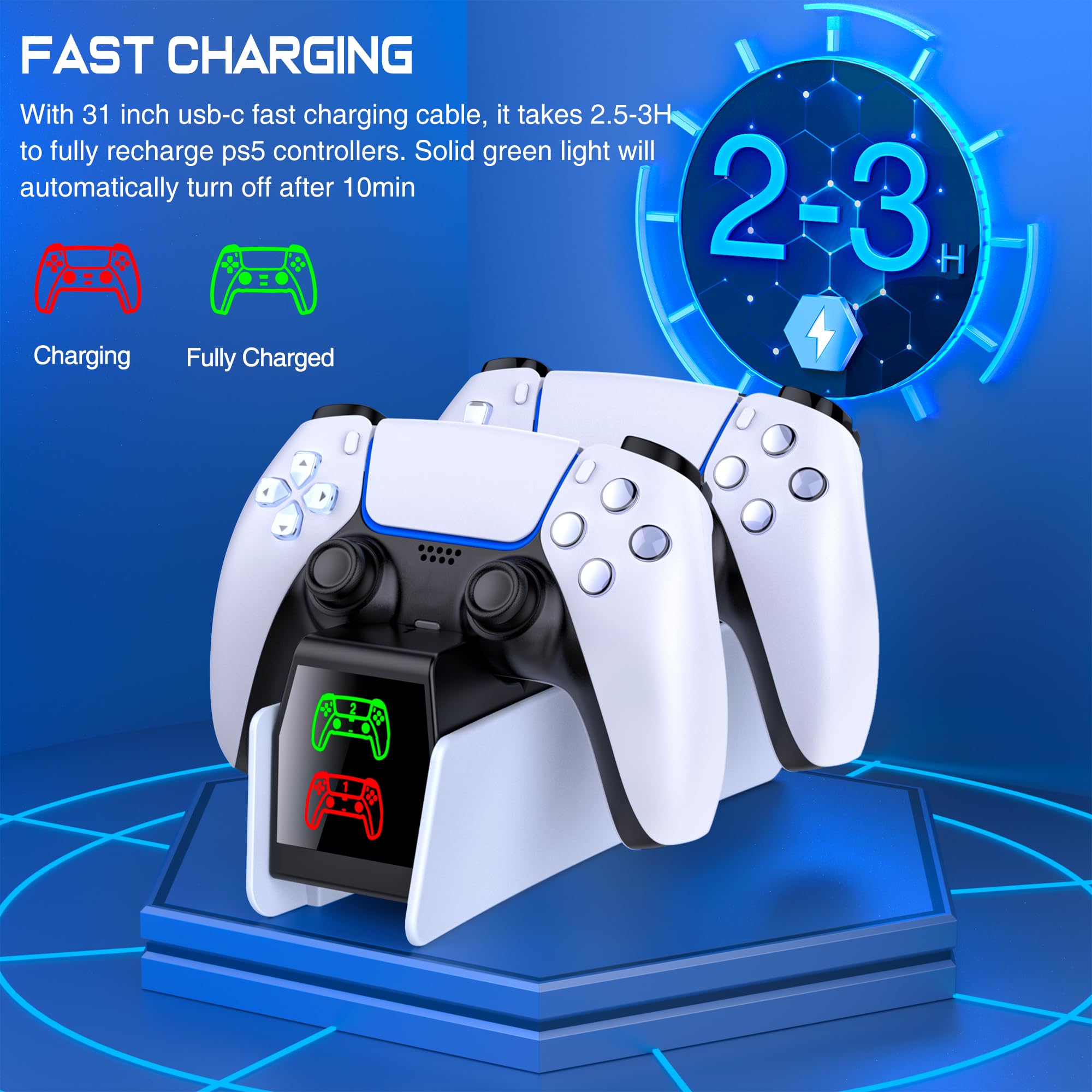 Snapklik.com : PS5 Controller Charger Station For P5 Controllers
