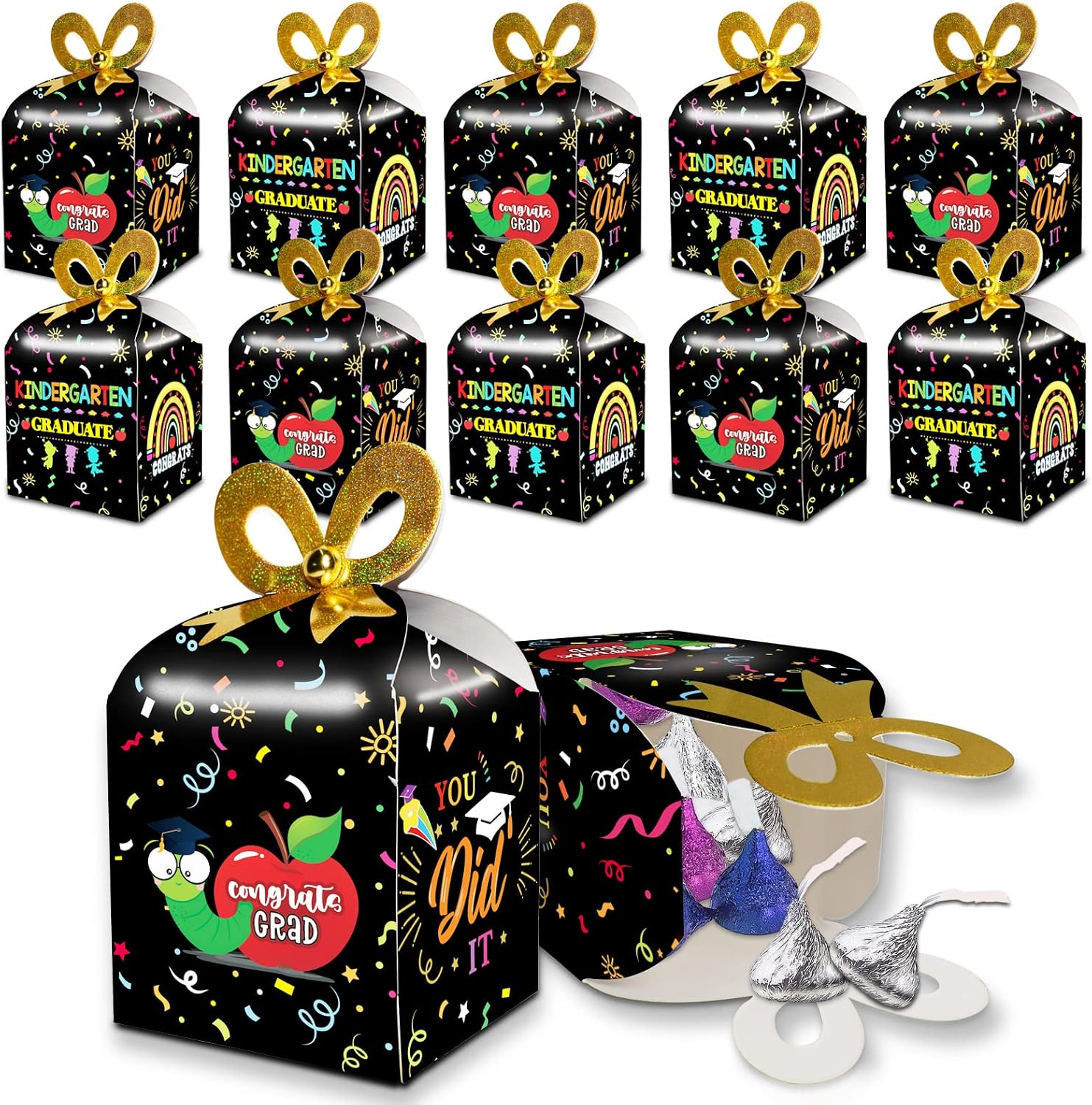 Amazon.com: PHIAMOLY 40pcs Preschool Graduate Treat Boxes Gift boxes ...