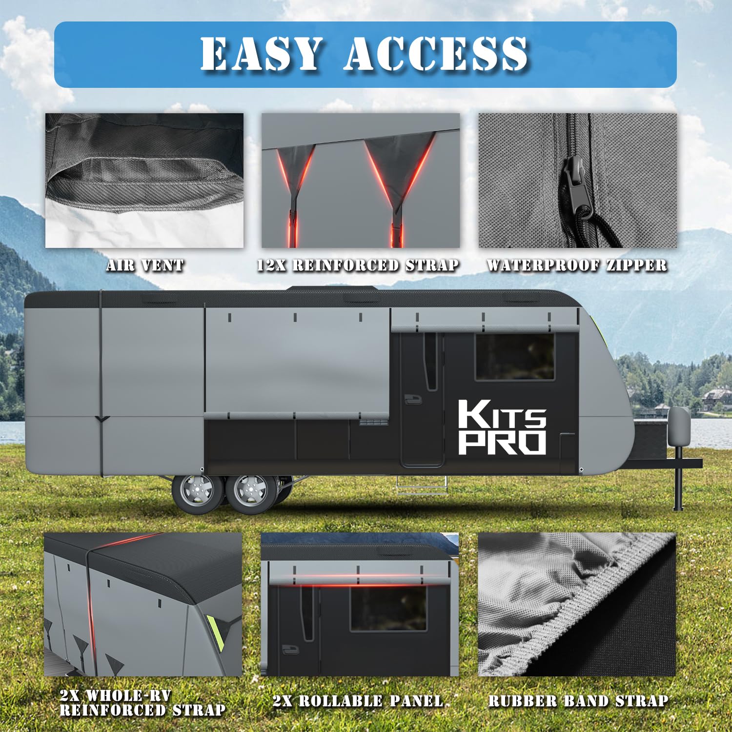 Snapklik.com : KitsPro 30 Ft Hail-Protection RV Cover For Class C And ...