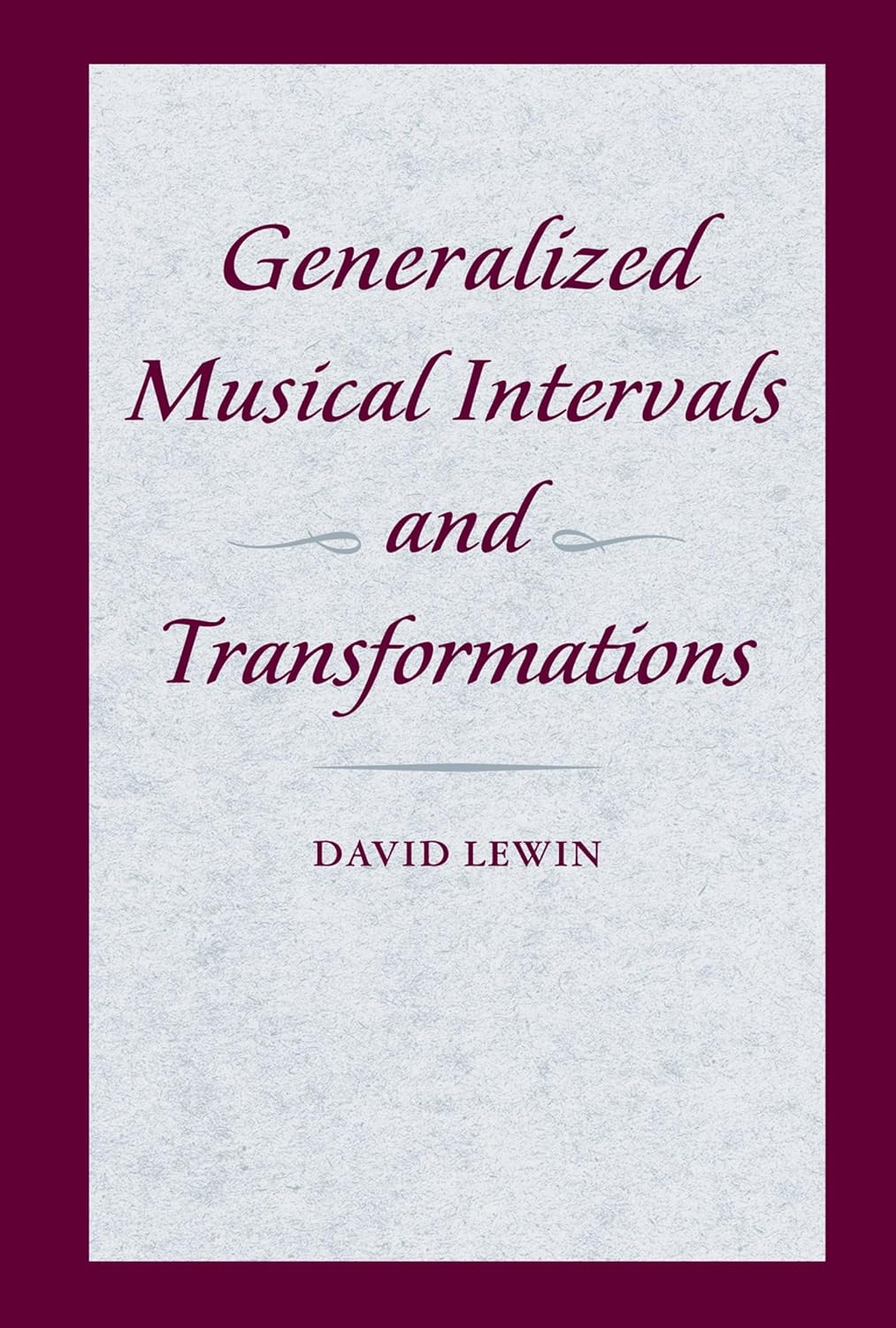 GENERALIZED MUSICAL INTERVALS AND TRANSFORMATIONS
