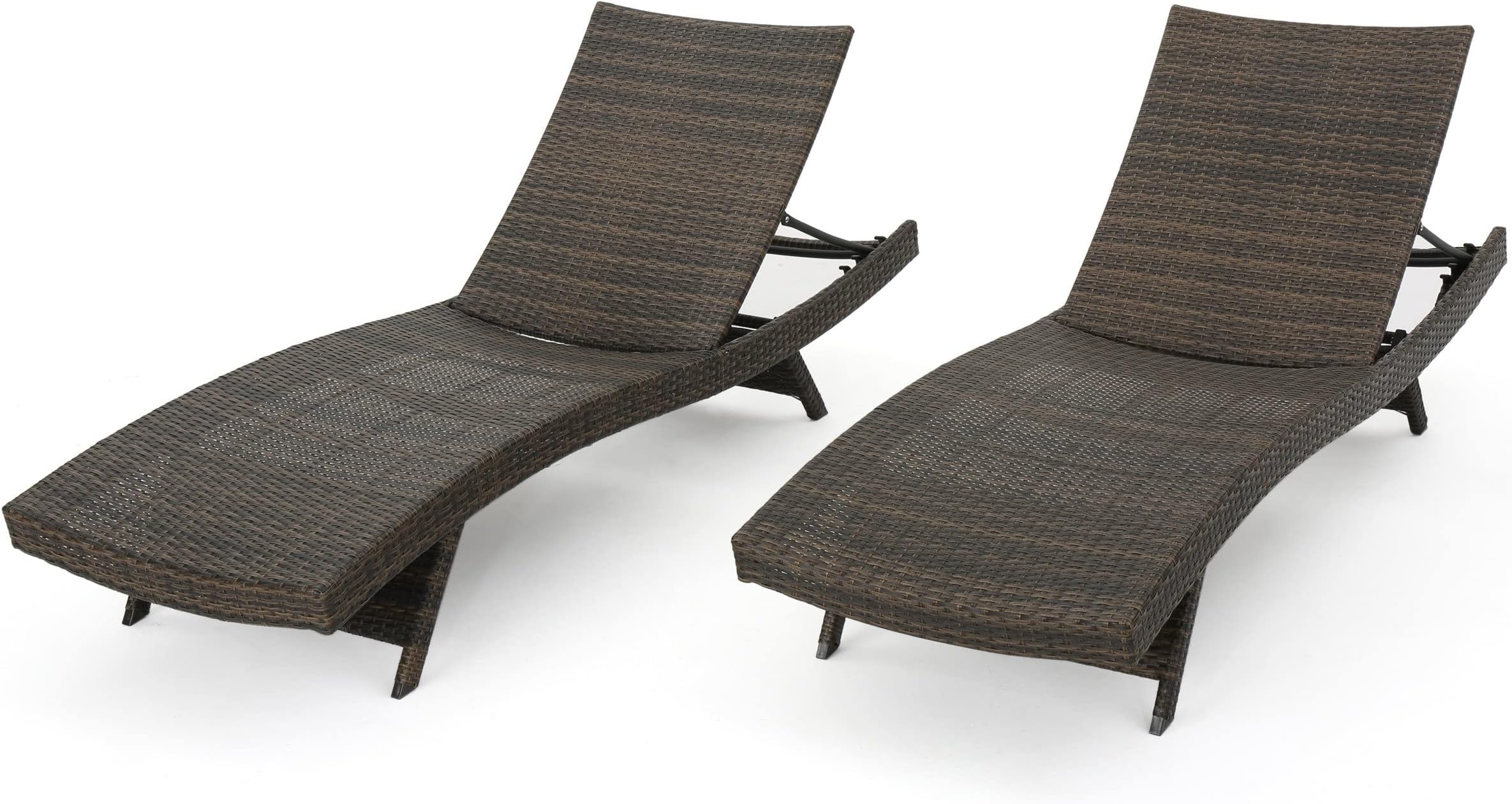 Amazon.com: Christopher Knight Home Thira Outdoor Wicker Chaise Lounges ...