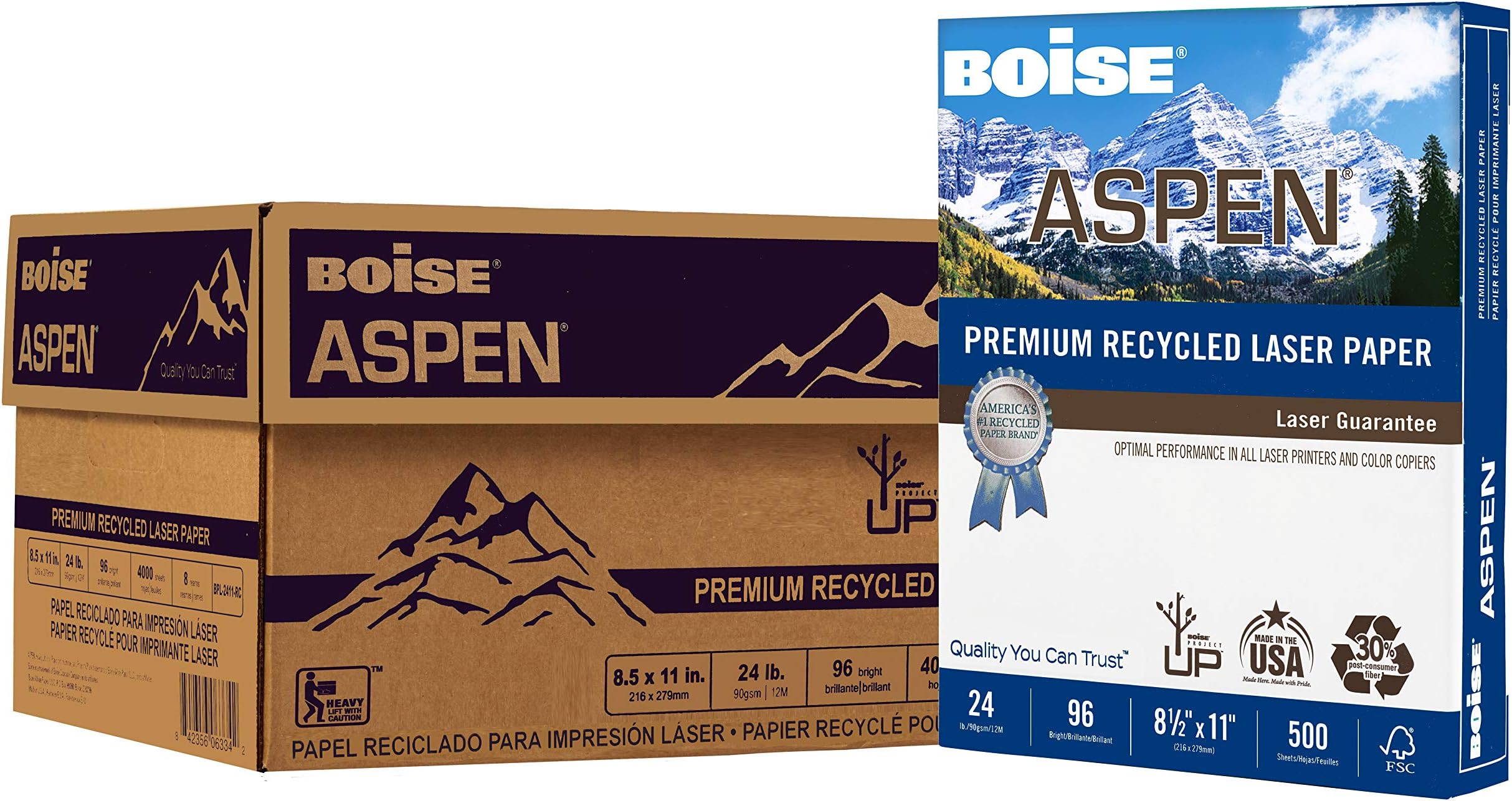 Amazon.com : Boise Paper 100% Recycled Multi-Use Copy Paper, 8.5" x 11 ...