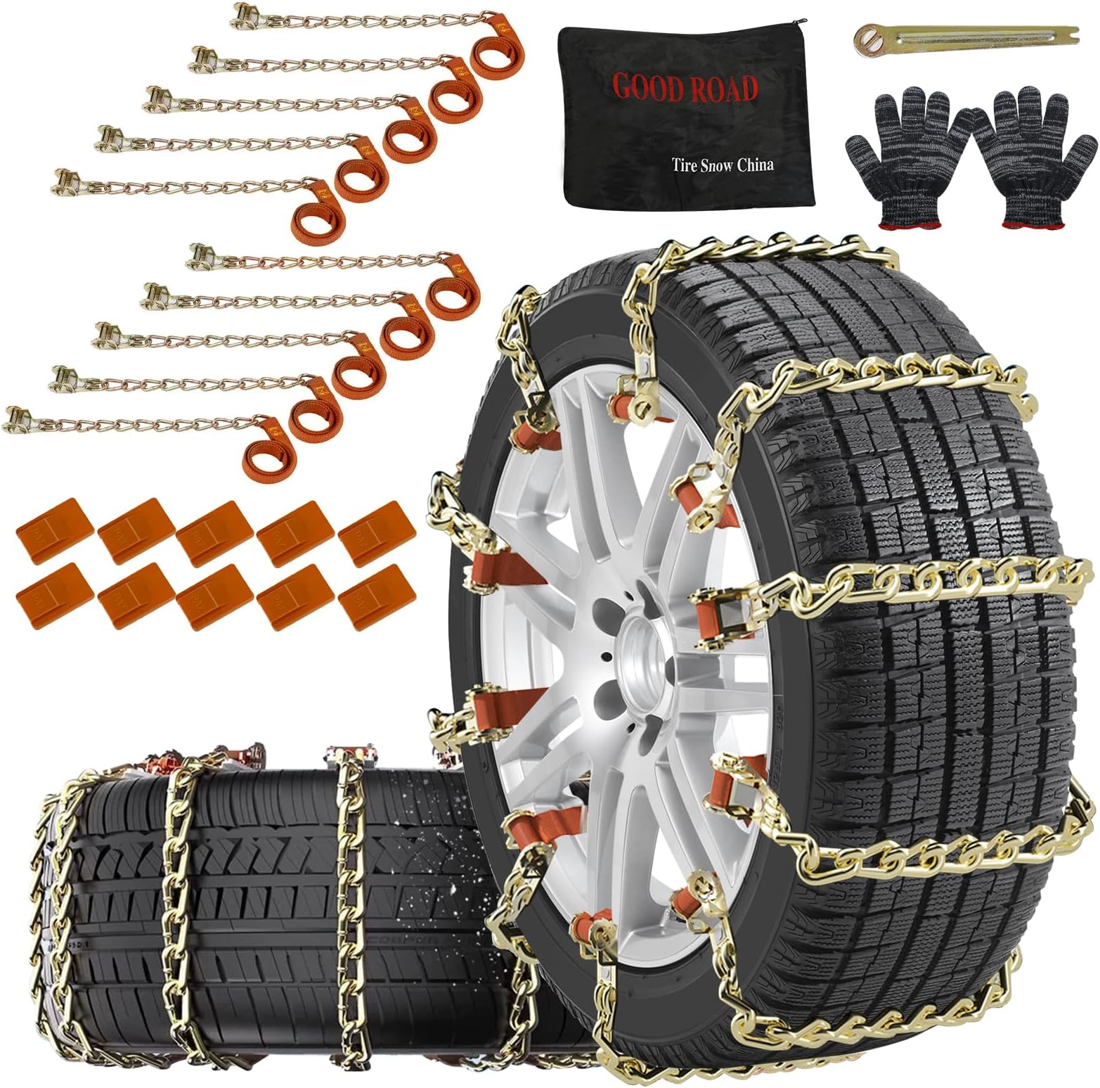 Amazon.com: Snow Tire Chains, Universal Car Emergency Anti Slip Snow ...