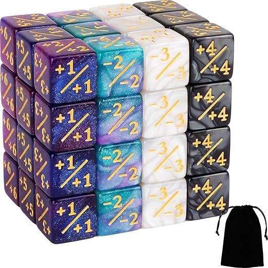 Amazon.com: 48 PCS MTG Counter Dice Set Bulk Plus 1 Life Buff Tokens 6 ...