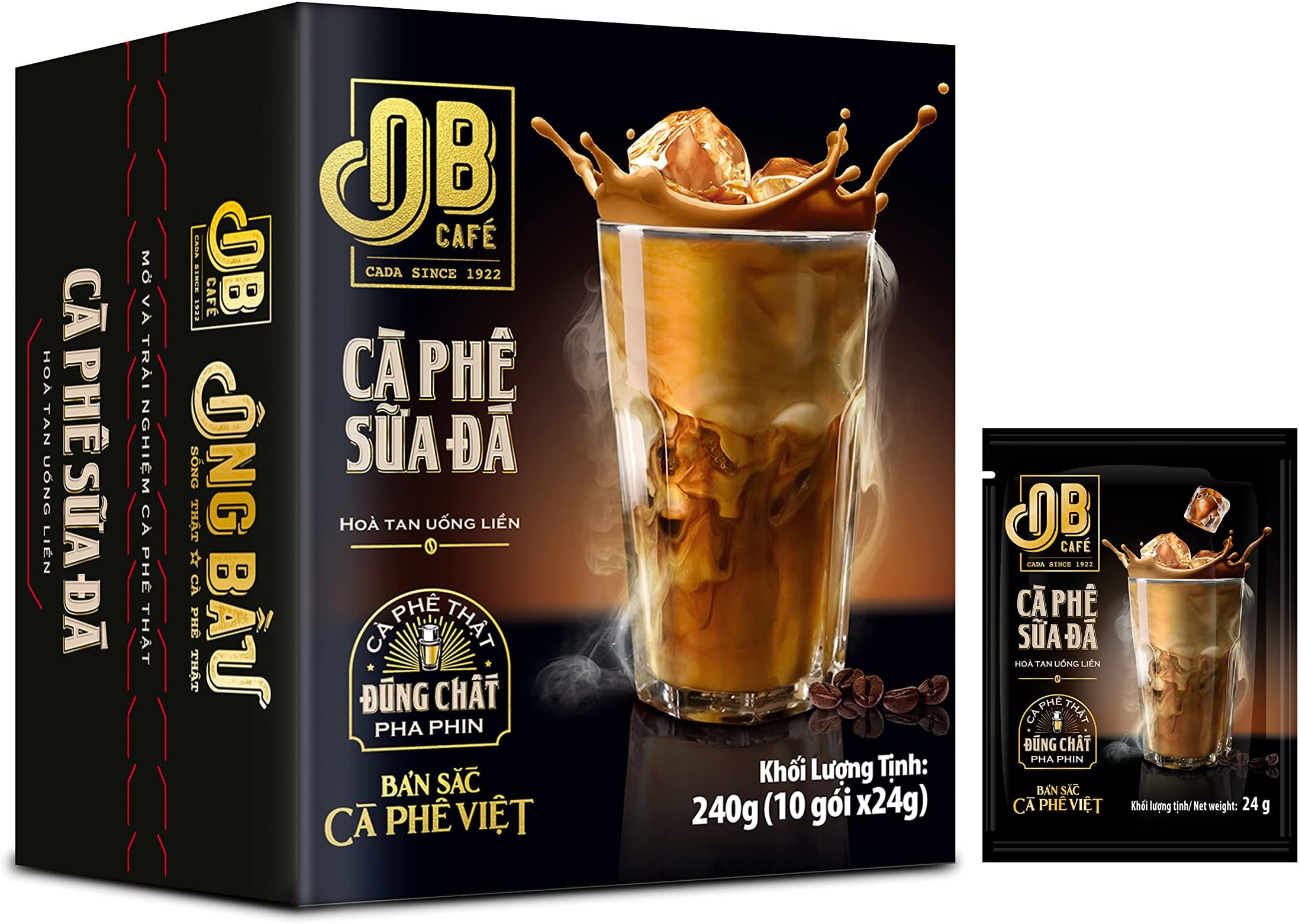 Amazon.com : ONG BAU OB Vietnamese Iced Instant Coffee Milk Brew Iced ...
