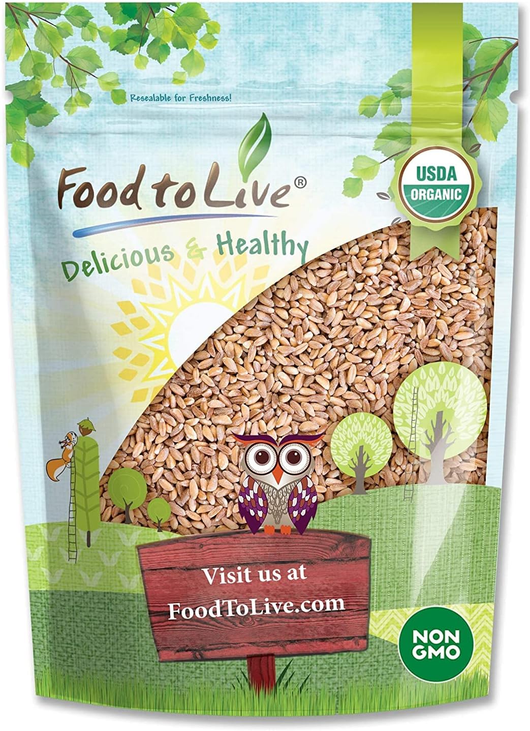 Amazon.com: Grand Teton Ancient Grains - 100% Organic Spelt Berries, 5 ...