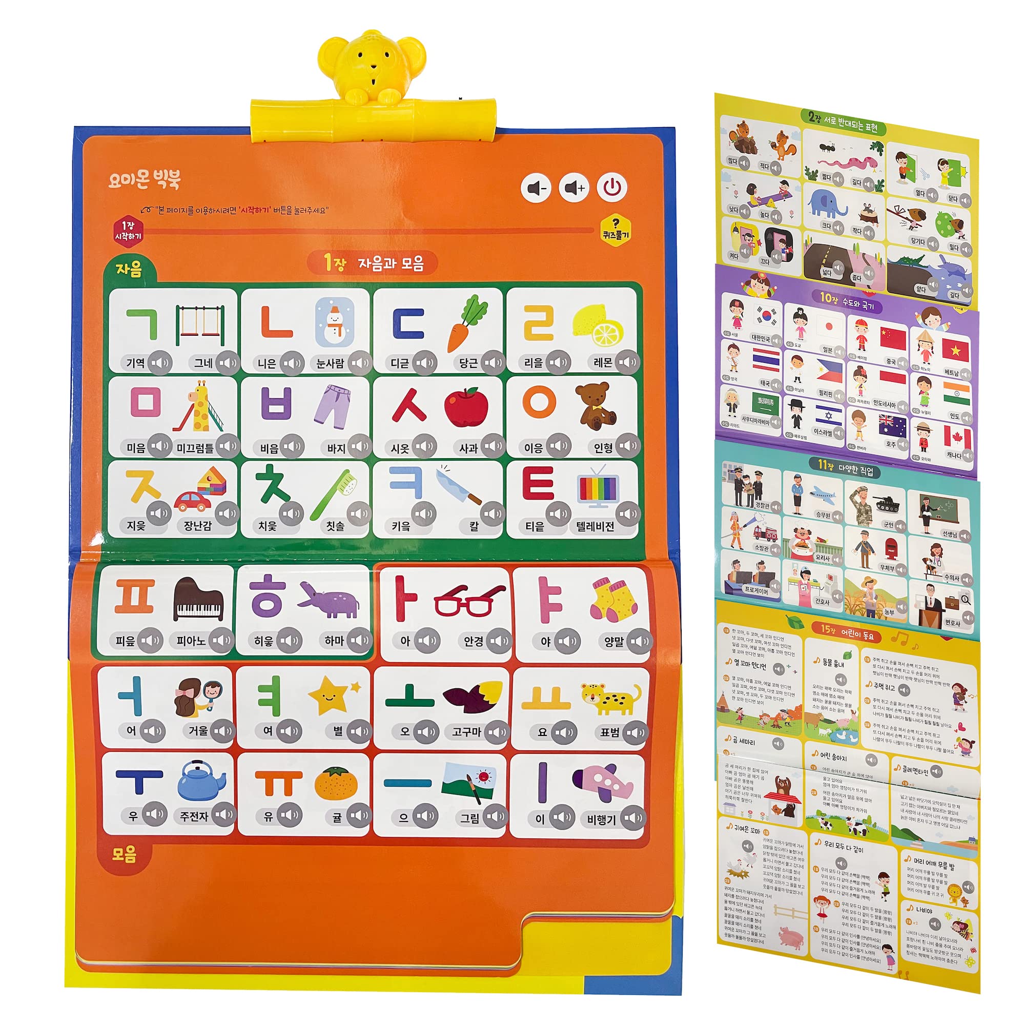 Amazon.com: Korean Alphabet Poster Korean Toys for Kids, Learn Korean ...