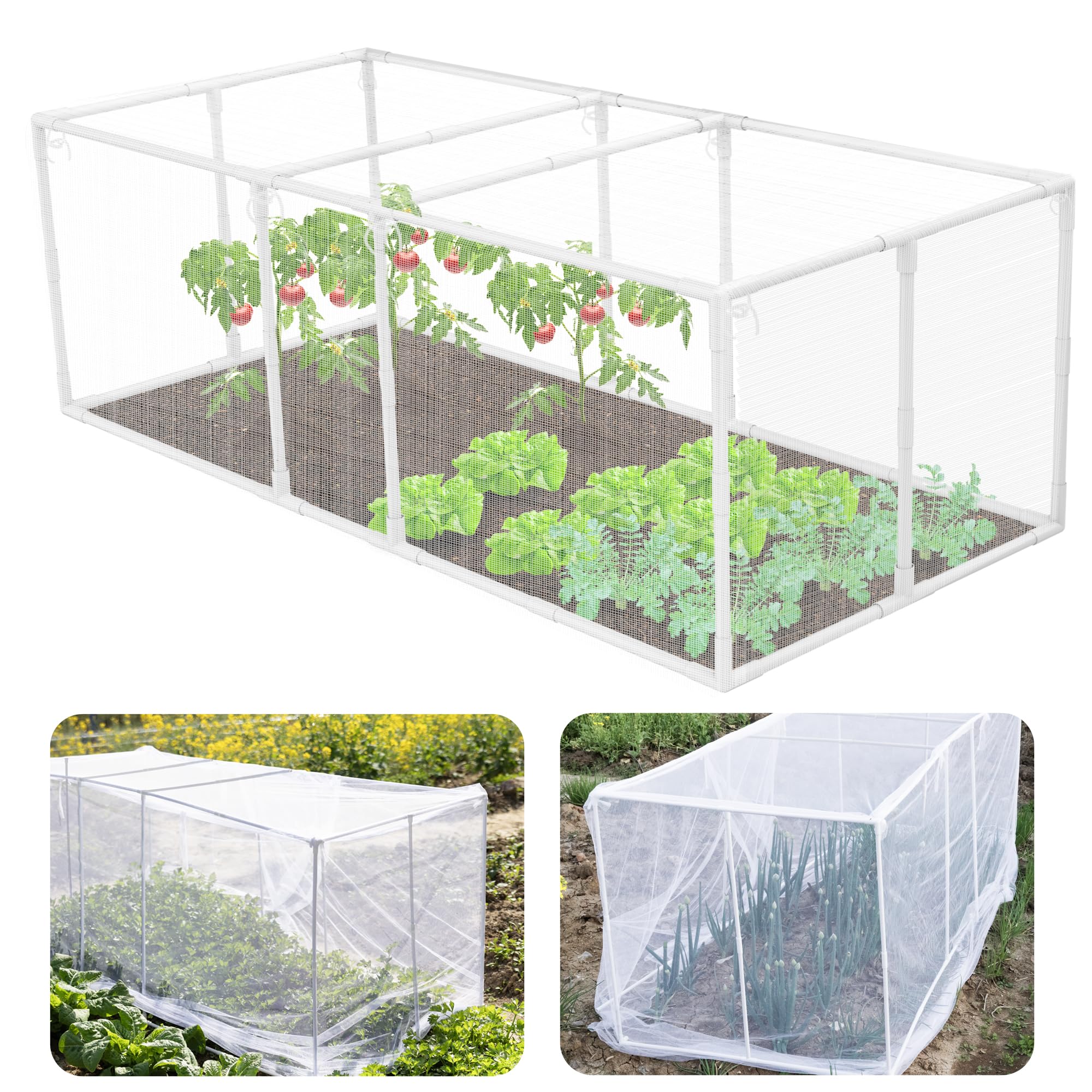 Amazon.com : Warmfarm Detachable Crop Cages for Garden,Mesh Plant ...