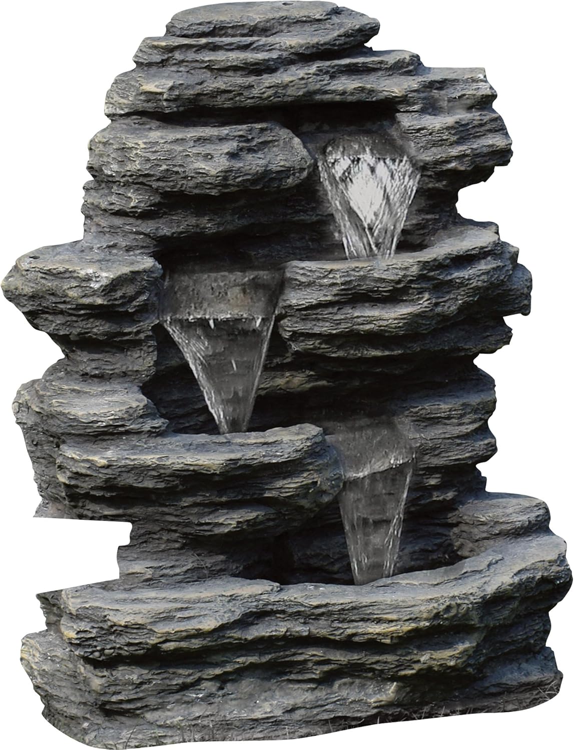Pure Garden Cascade Rock Outdoor Fountain : Amazon.ca: Patio, Lawn & Garden