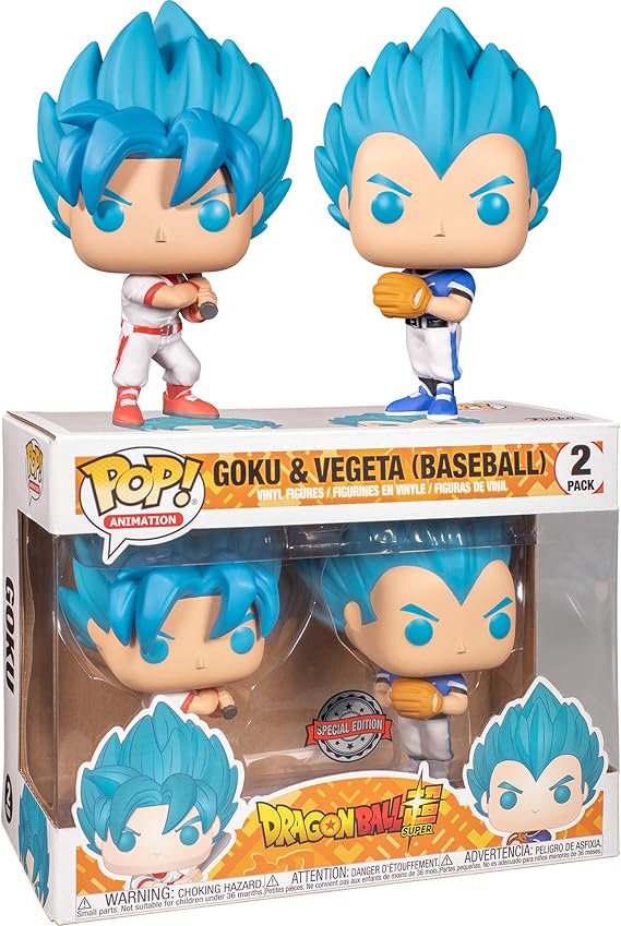 Amazon.com: Funko Pop Animation: DBS– Goku & Vegeta (Baseball) 2PK (Exc ...