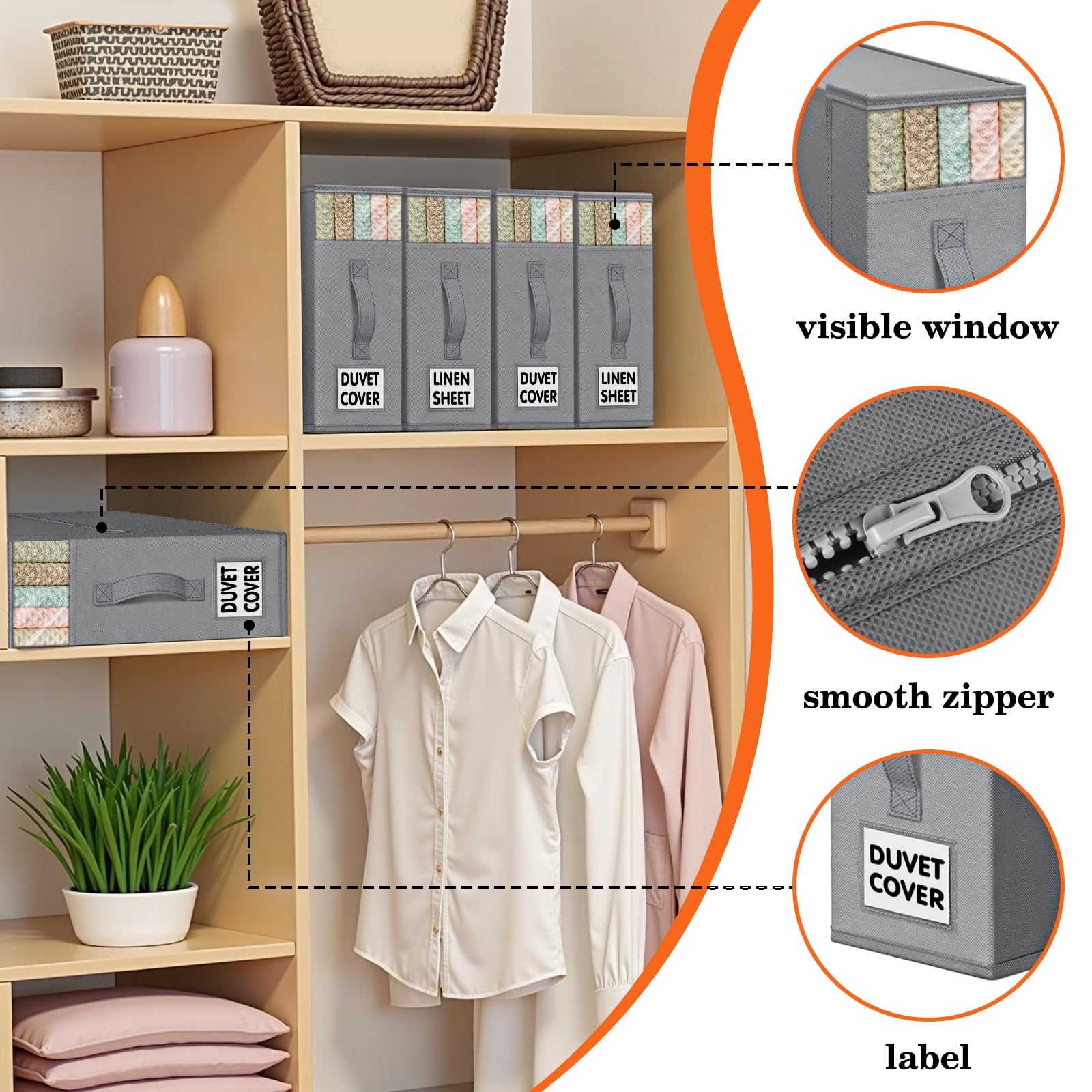 Sheet Storage Organizer WOWBOX Sheet Organizers And Storage,Closet Bed ...