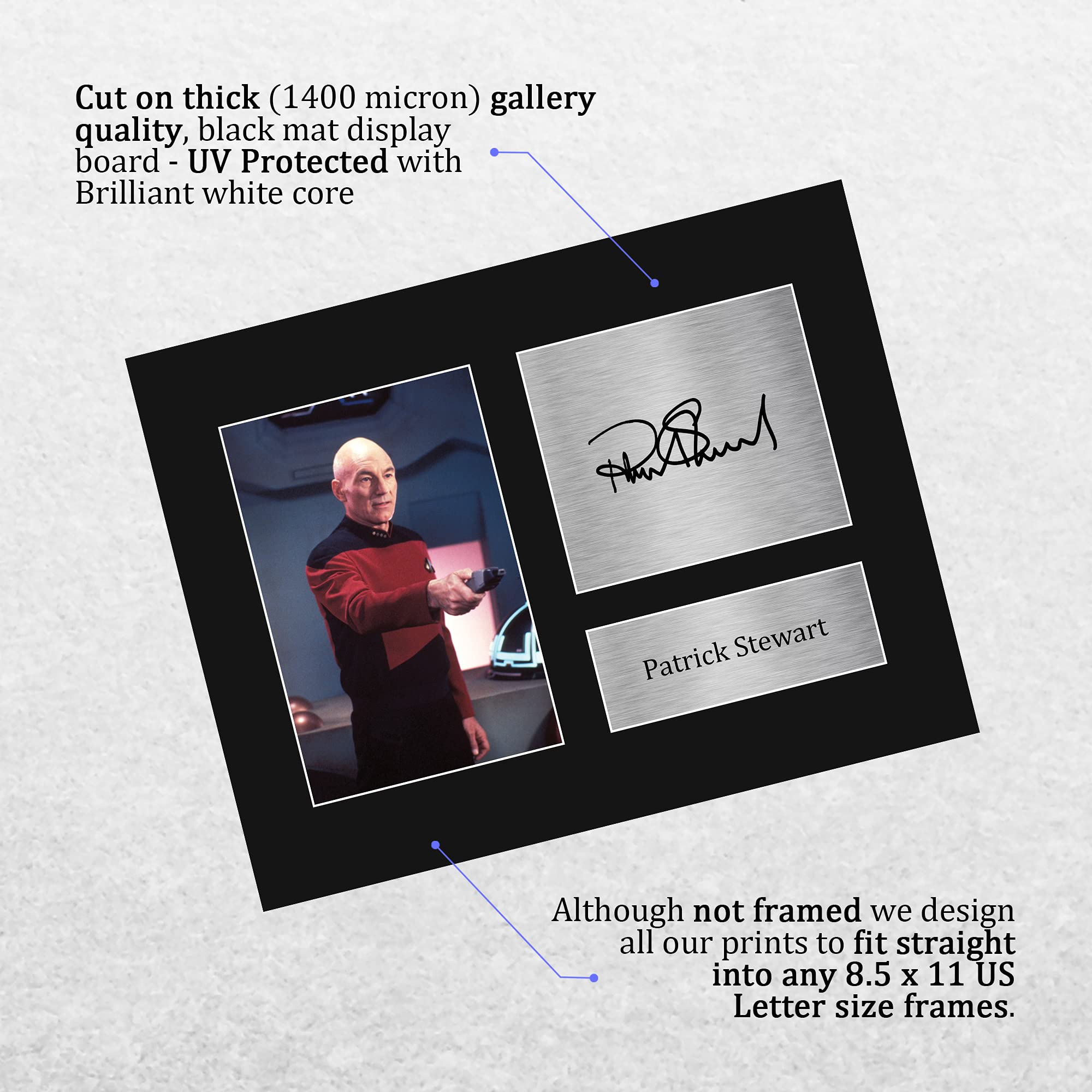 Foto autografiada de Patrick Stewart 10X15. Star Trek