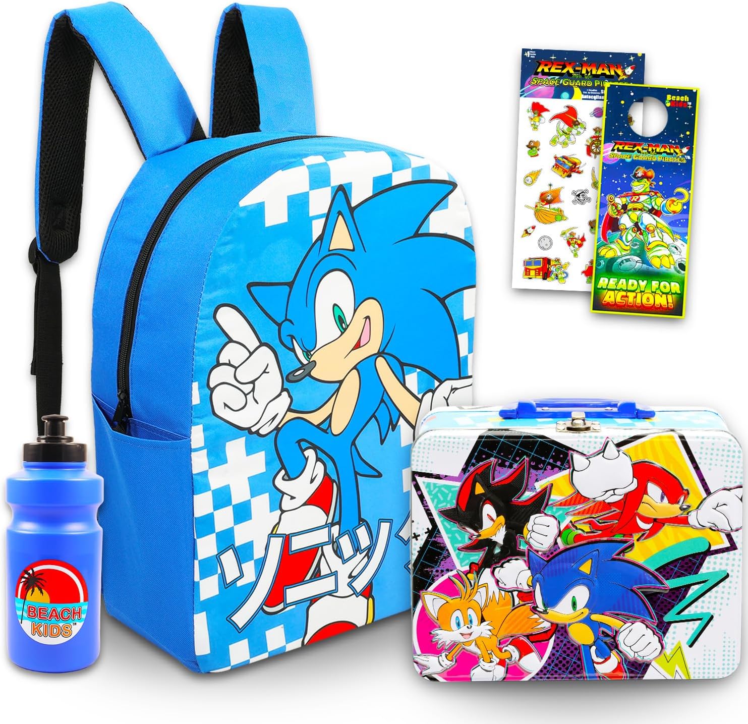 Amazon.com | Sonic the Hedgehog Backpack with Lunch Box Set - Bundle ...