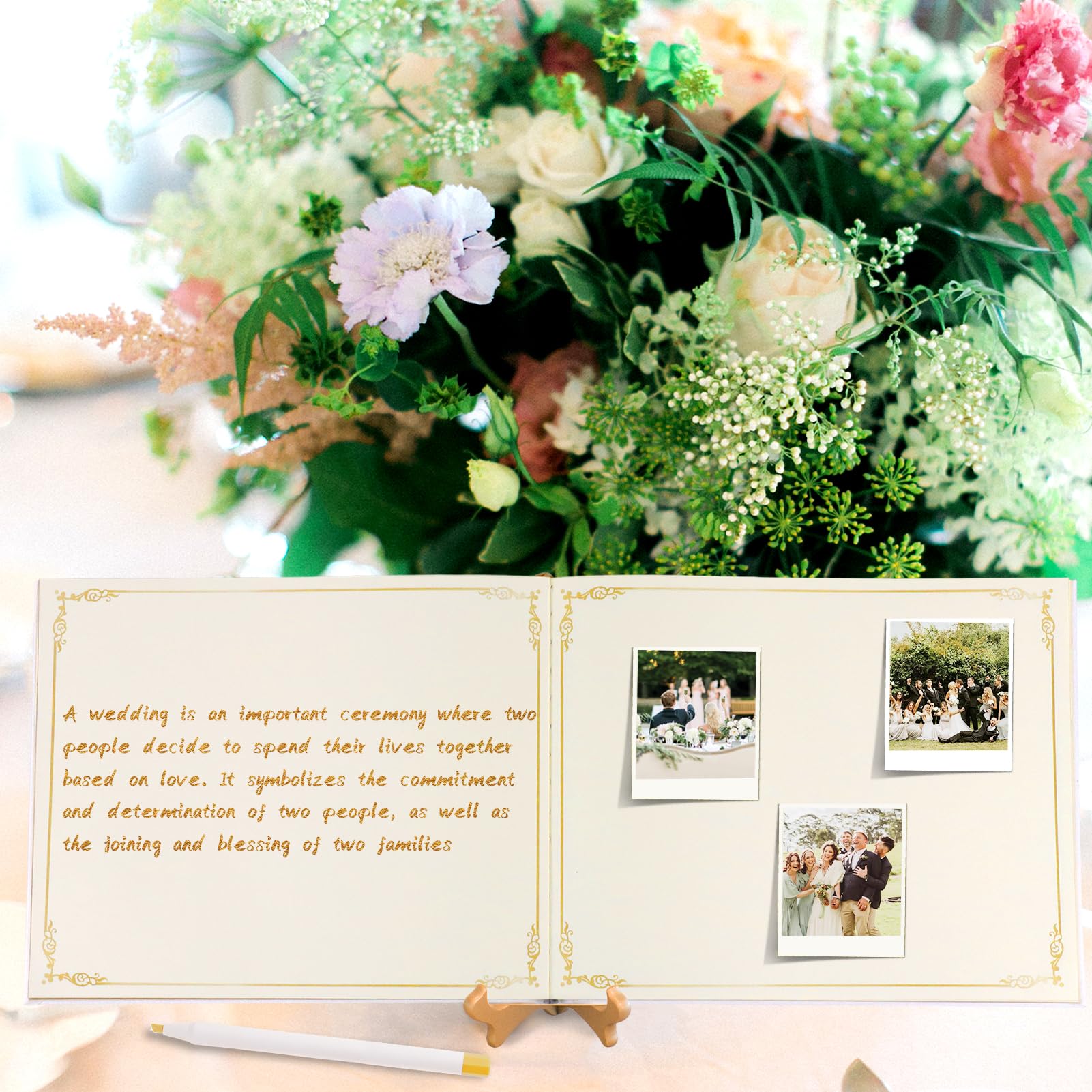 Snapklik.com : CKMOREL Wedding Guest Book, Elegant Polaroid Wedding ...