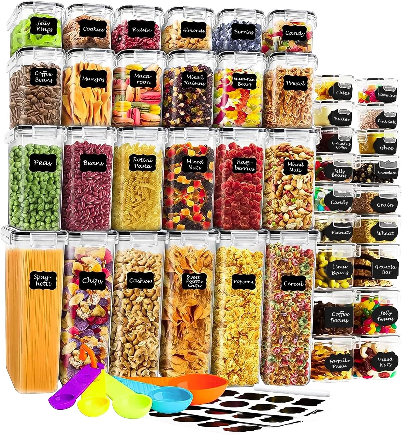 Amazon.com: DMDFAN POP Airtight Food Storage Containers with Lids for ...