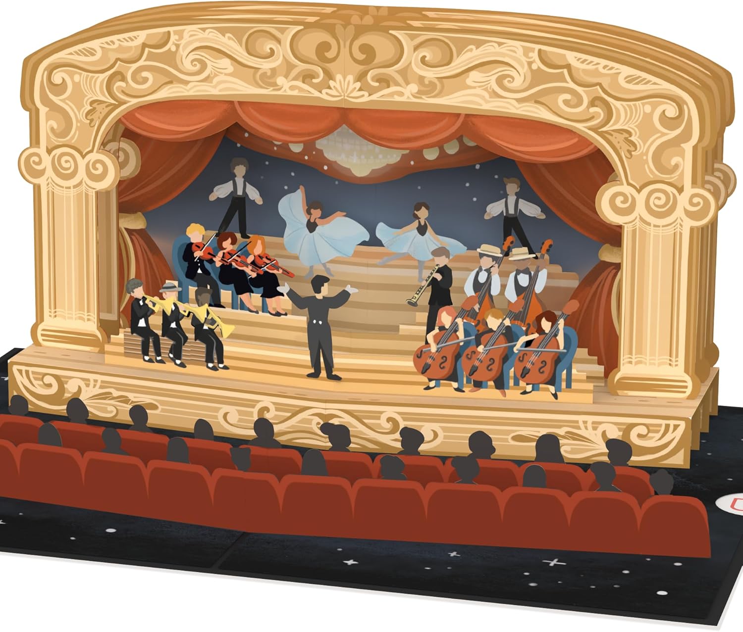 papercrush® Pop-Up Card Musical Theatre - Gift Voucher, Cash Gift for ...