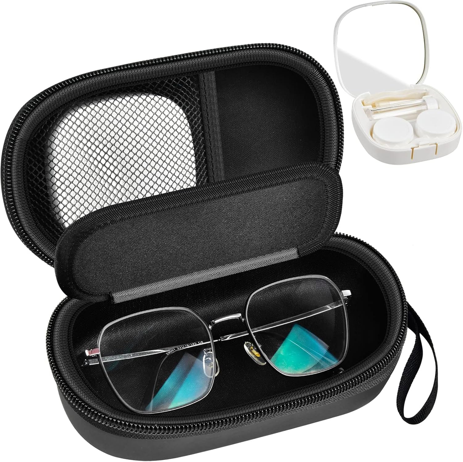 Amazon.com: Portable 2 in 1 Contact Lens Case and Glasses Case ...