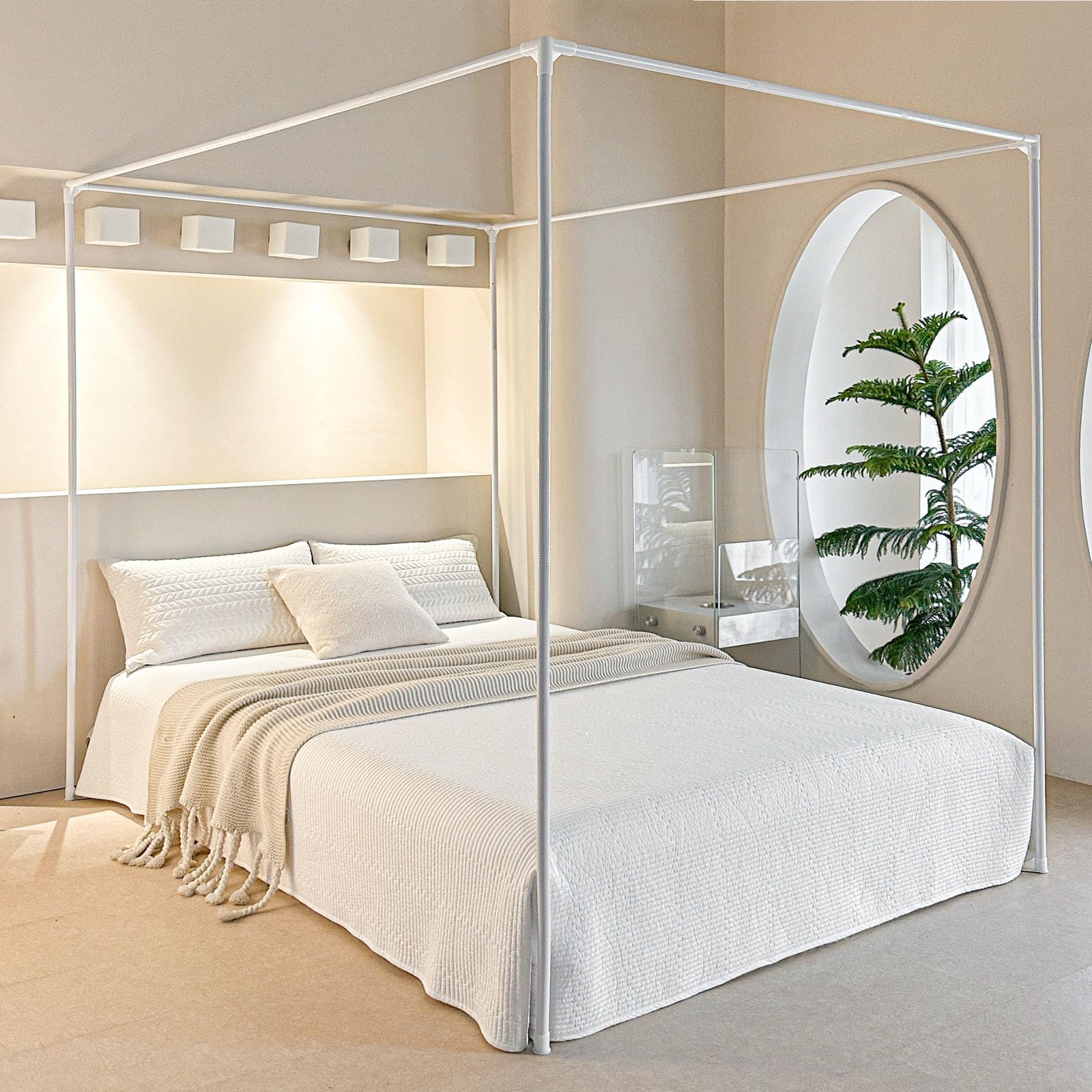 Amazon.com: AIKASY Premium Canopy Bed Frame Posts for King Size Beds ...