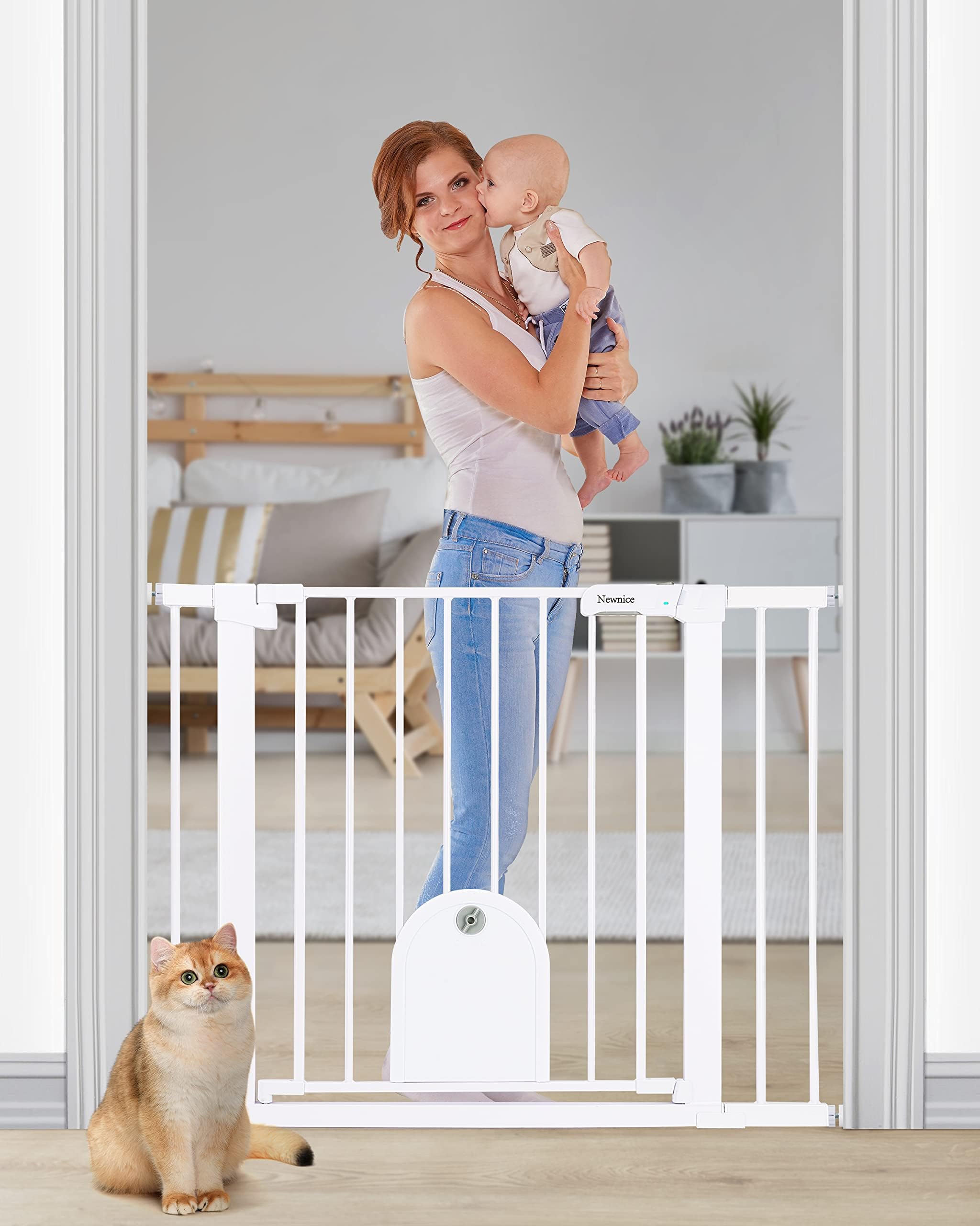 Carlson Pet Products Tuffy Metal Expandable Pet Gate, Includes Small ...