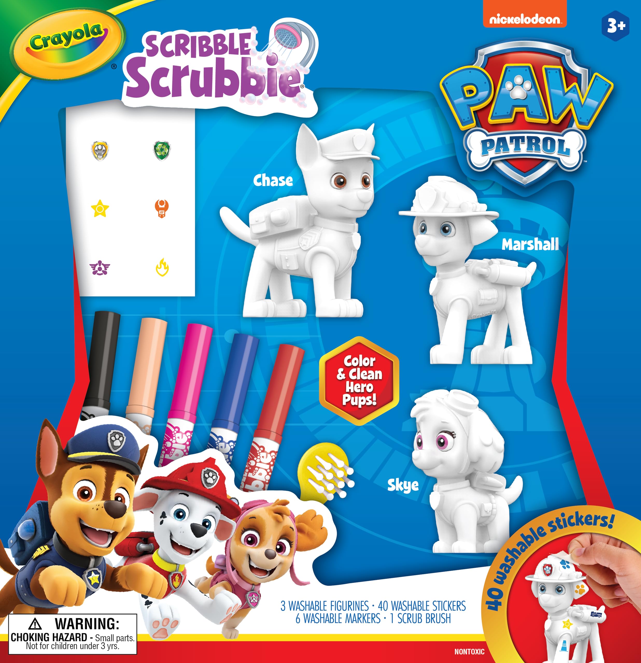 Amazon.com: Crayola Scribble Scrubbie Pets Paw Patrol & Tattoo Set, Paw ...
