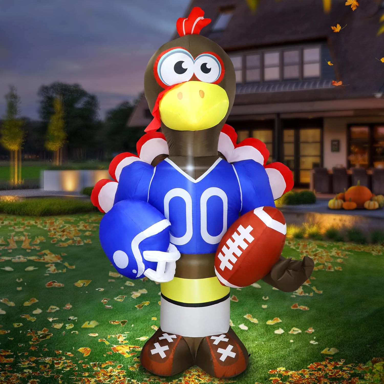 Amazon.com: 8 Foot Giant Football Turkey Thanksgiving Inflatable ...