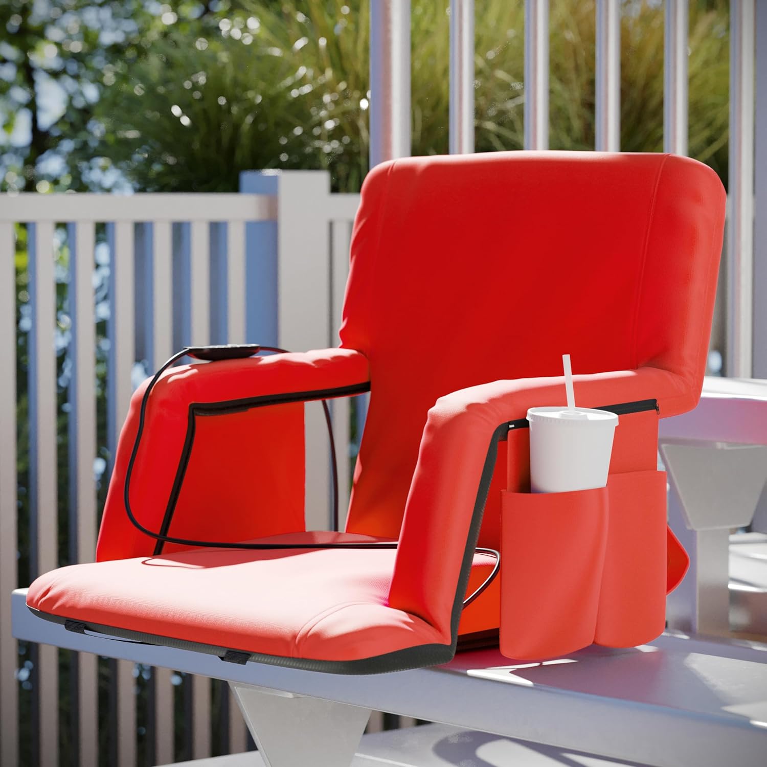 Amazon.com : Flash Furniture Malta Stadium Seat with Heated Back and ...