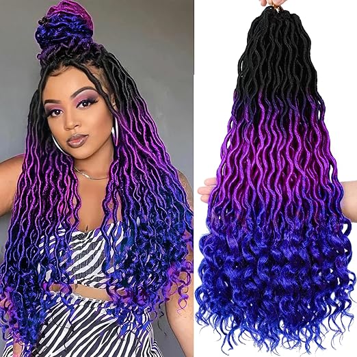 Amazon.com : Ms Aloe Ombre Faux Locs Crochet Hair 5Pack（120 Strands ...