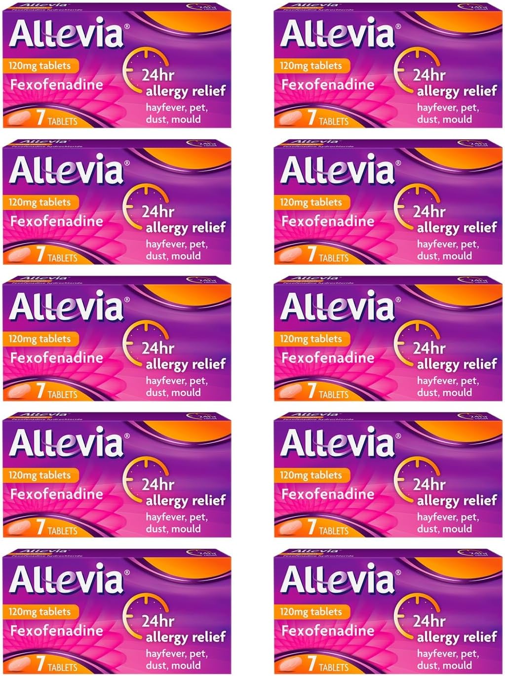 Allevia Allergy Tablets | 70 Tablets | 120mg Fexofenadine | 24hr Relief ...