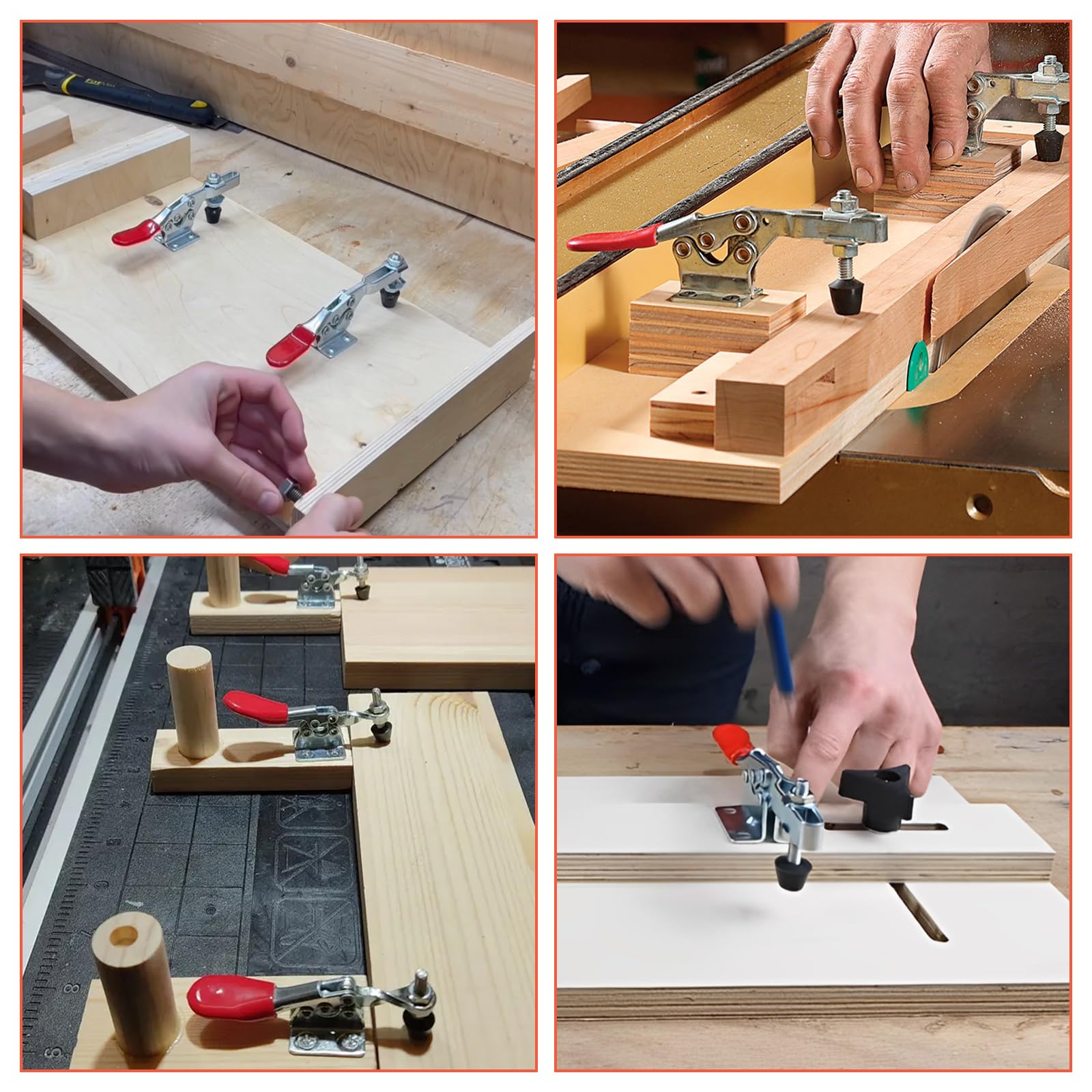Snapklik.com : 16 Pack Toggle Clamp, Small Toggle Clamps 60lb Holding ...