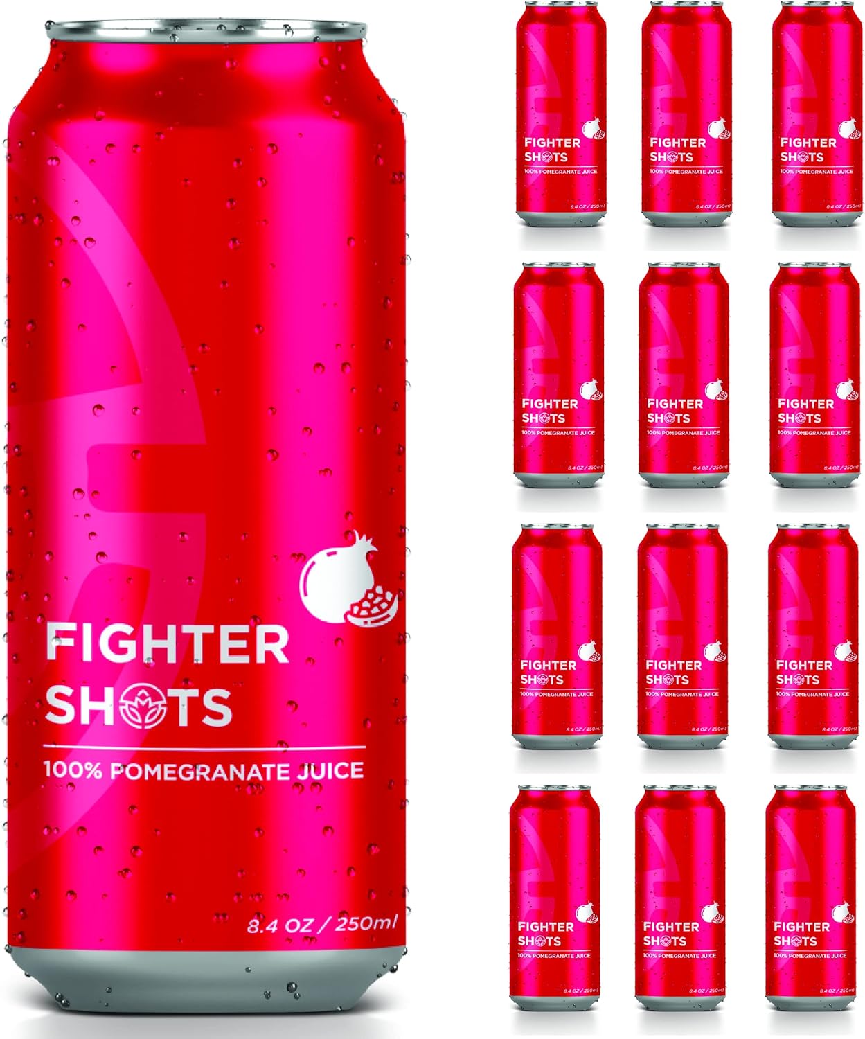 Fighter Shots 100% Pomegranate Juice (12x250ml) | Boosts Immunity ...
