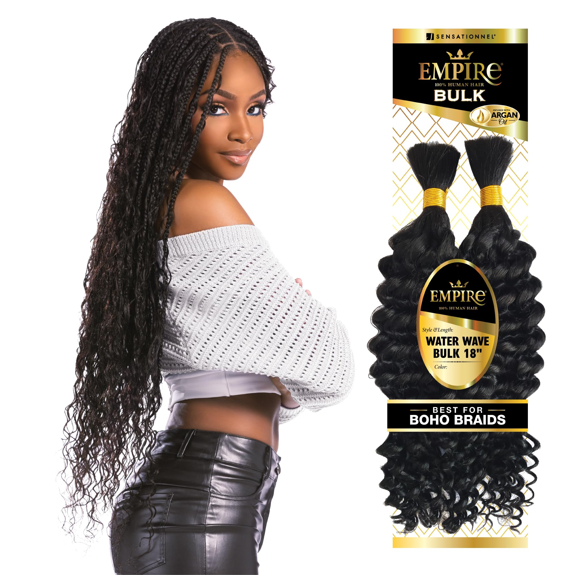 Snapklik.com : Sensationnel Empire Bulk Braiding Water Wave 18 Inch ...